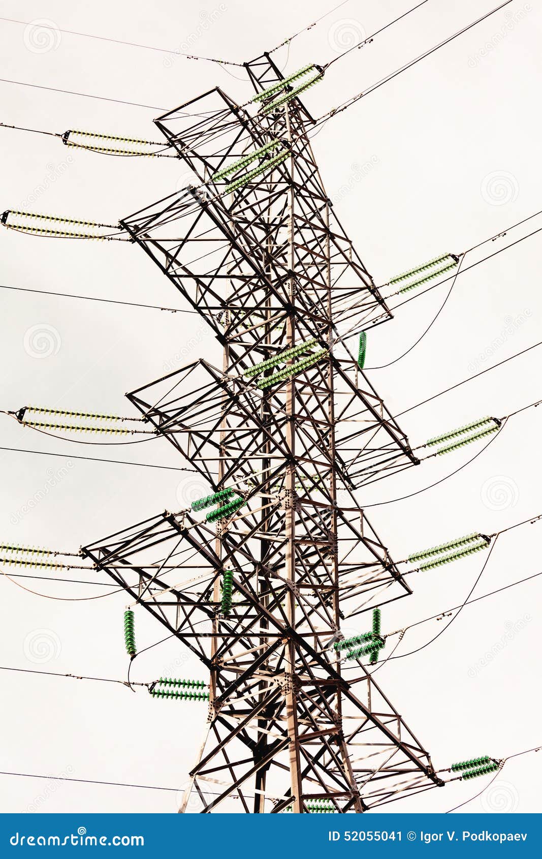 High-voltage Power Line Pole Stock Image - Image of electricity, high ...