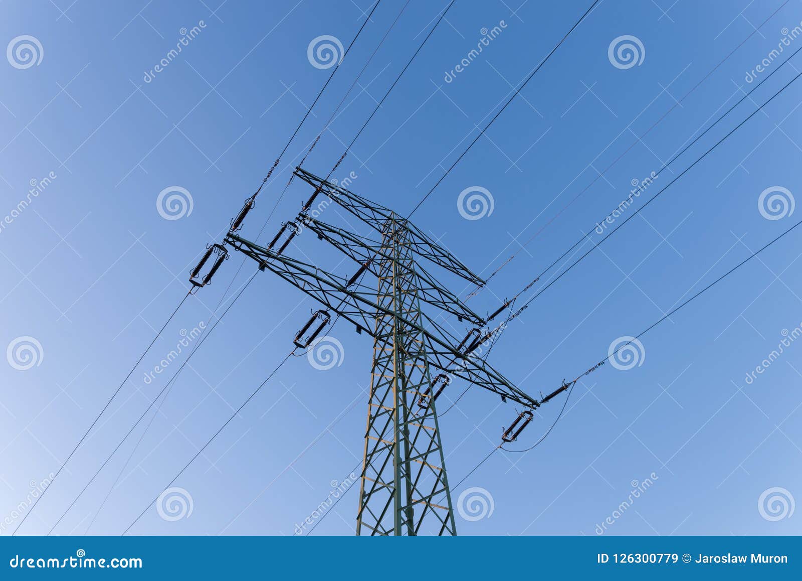 High Voltage Power Line Post Stock Image - Image of generator, voltage ...