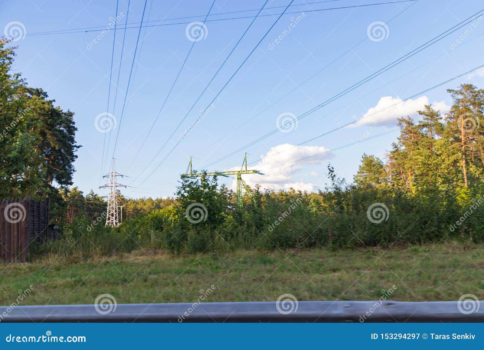 High-voltage Power Line, Steel Engineering Structure Stock Image ...
