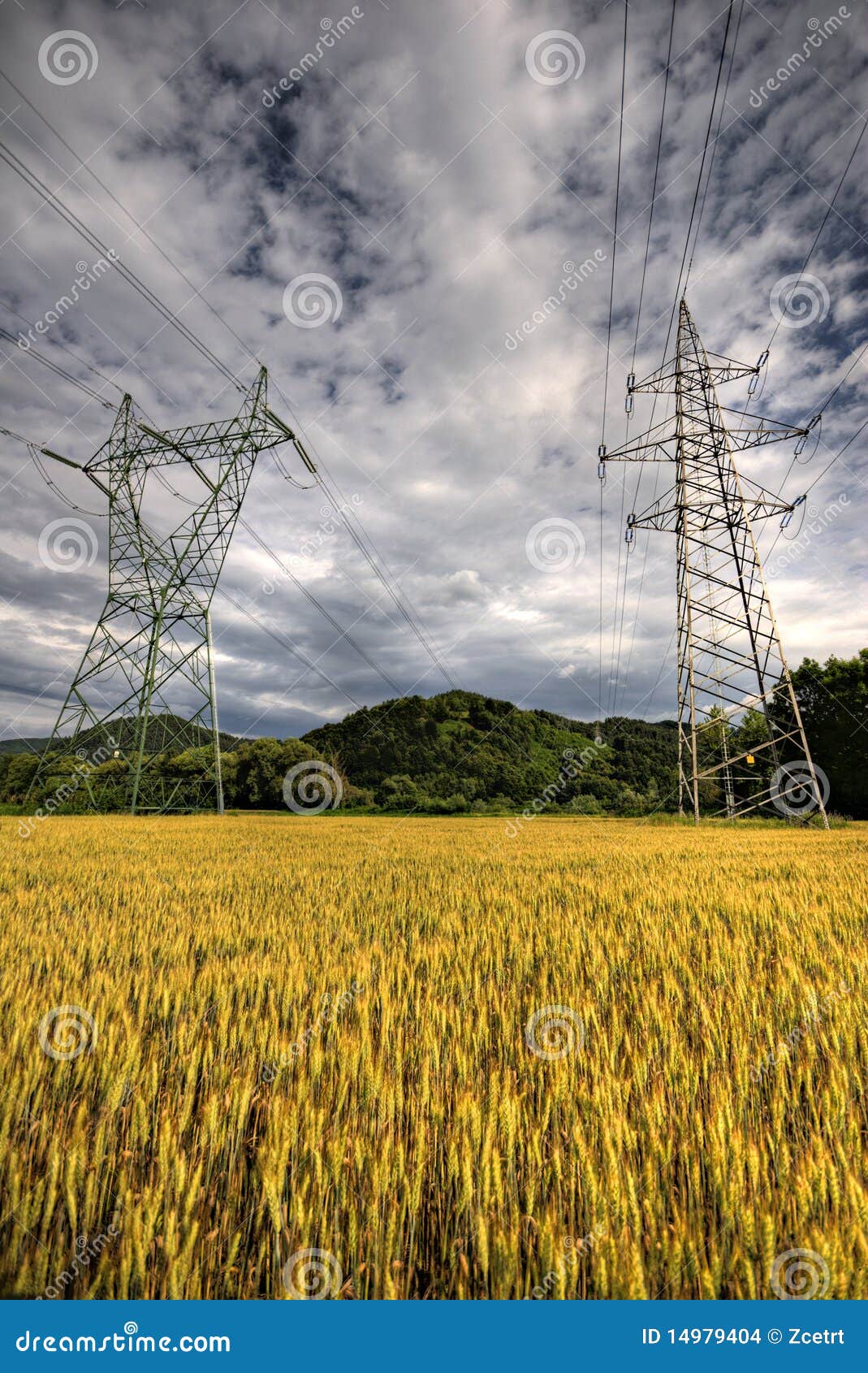 High voltage power lines stock photo. Image of concept - 14979404