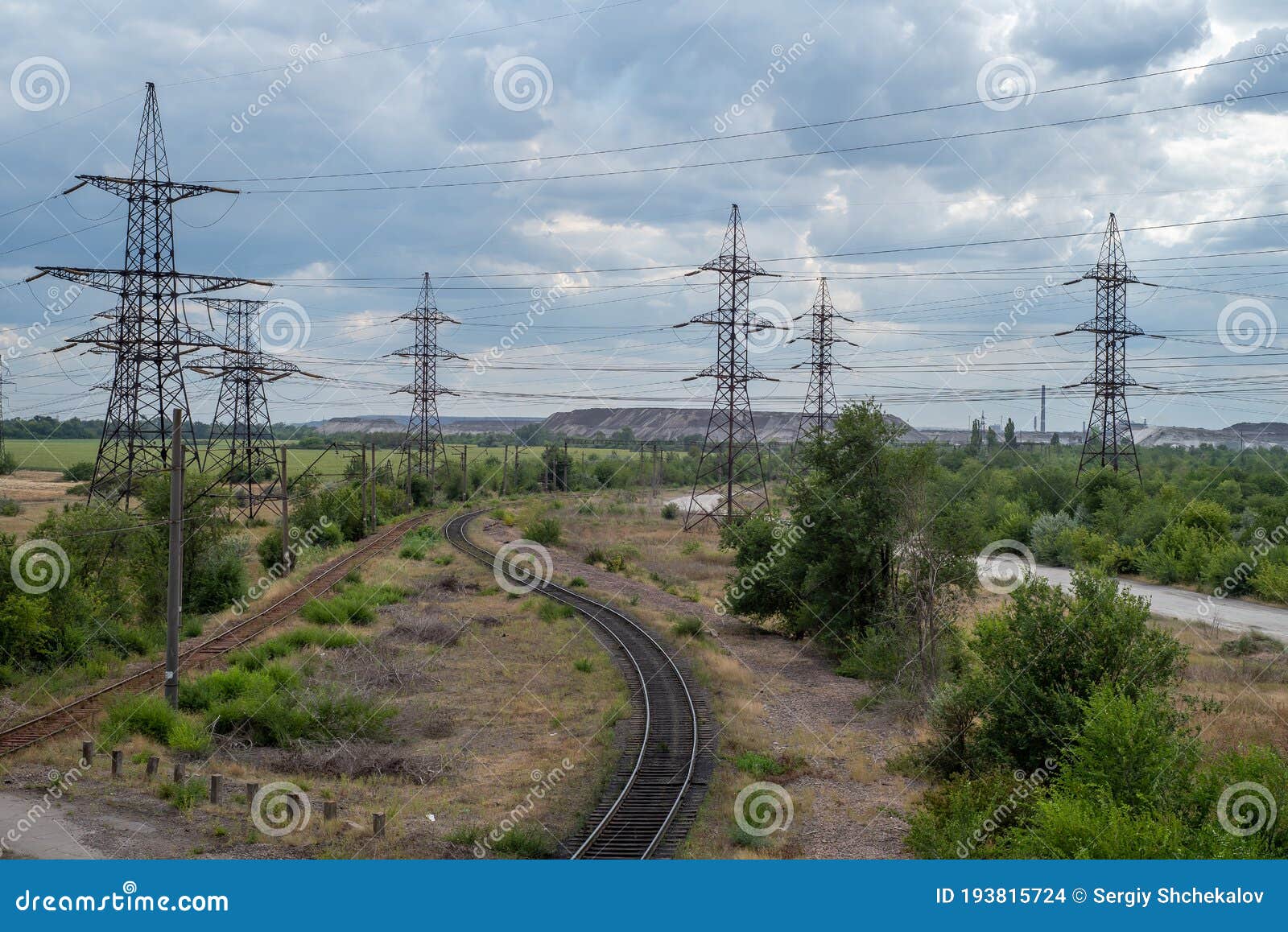High-voltage Power Lines. Mining and Metallurgical Complex of ...