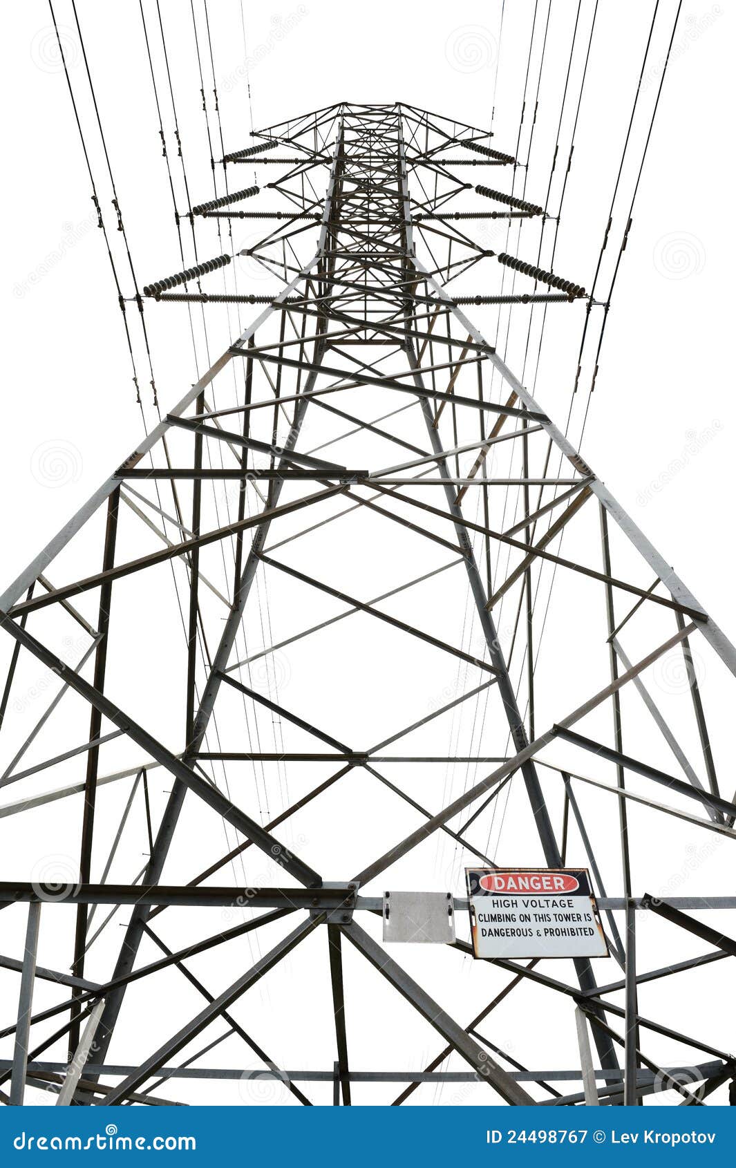 High voltage power pole stock image. Image of electric - 24498767