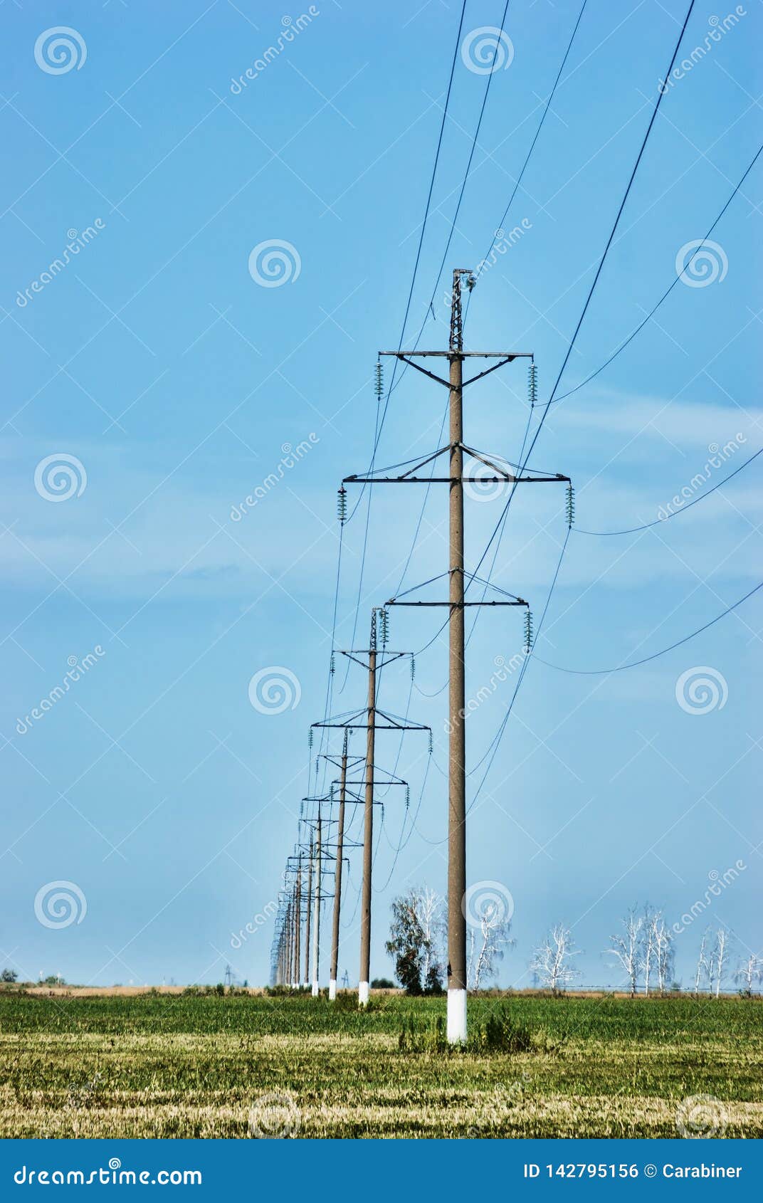 High voltage power pole stock photo. Image of network - 142795156