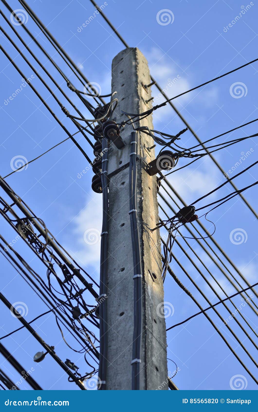 High voltage power pole stock photo. Image of meter, energy - 85565820