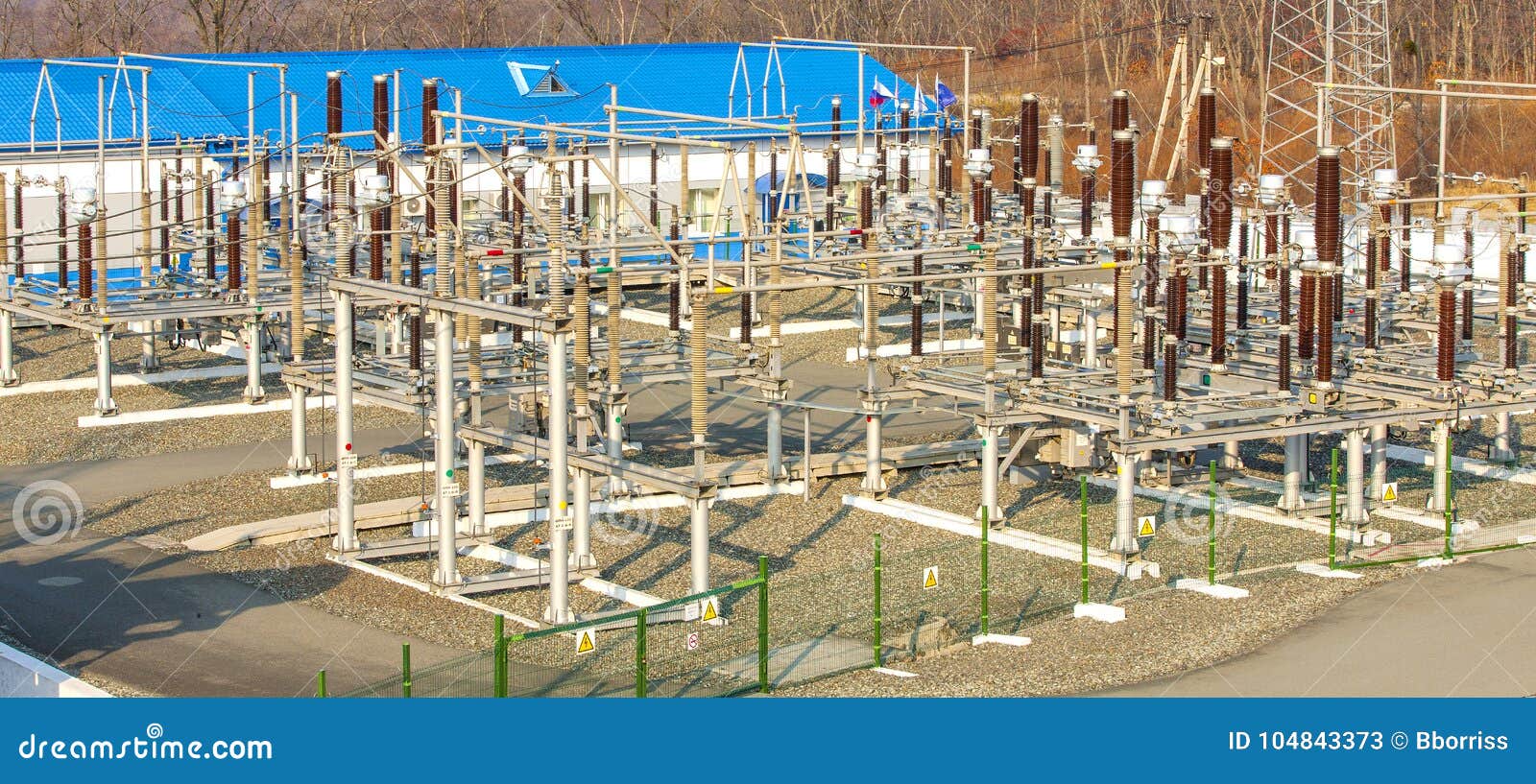 High Voltage Power Transformer Substation. Stock Image - Image of ...