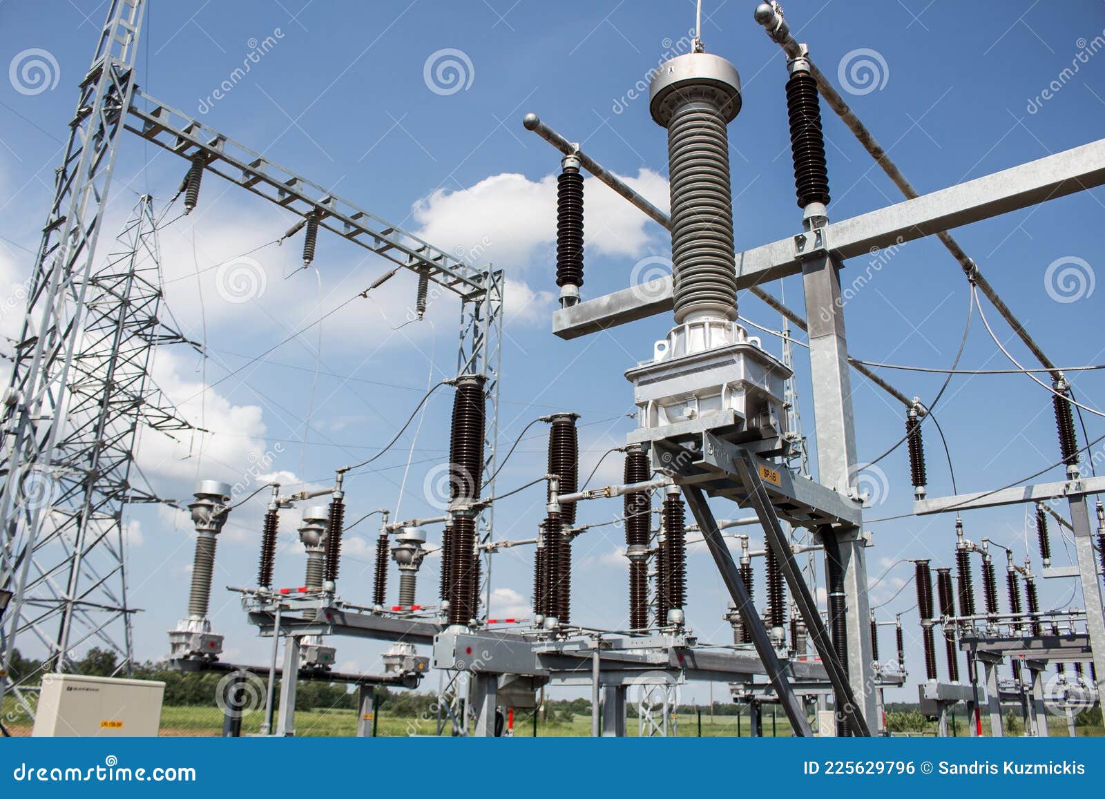 High Voltage Power Transformer Substation Stock Photo - Image of ...