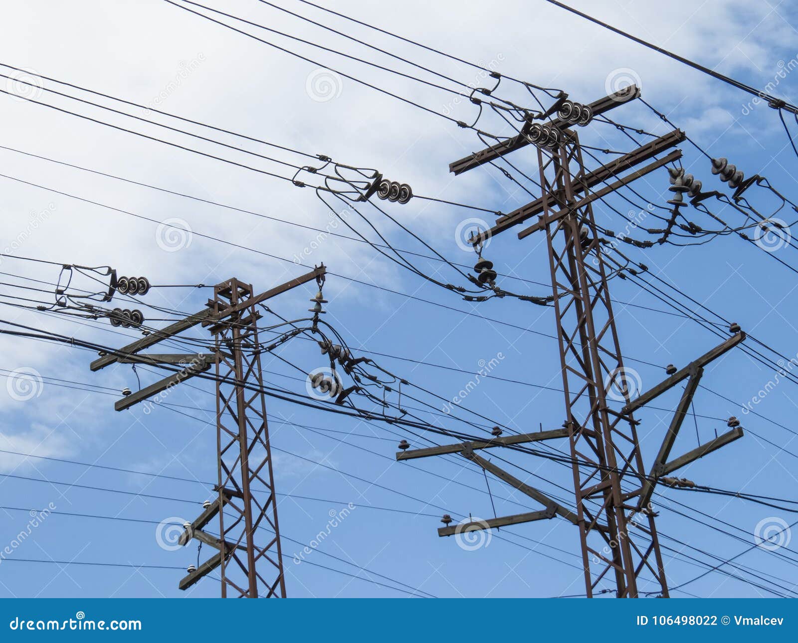 High-voltage Power Transmission Line Stock Photo - Image of highvoltage ...
