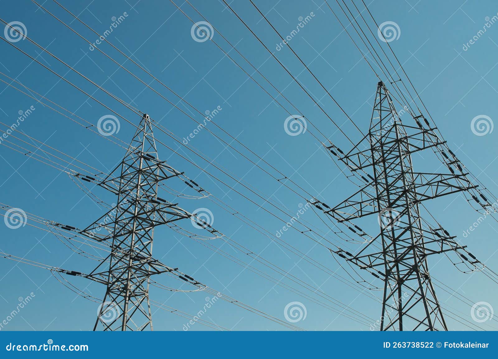 A High-voltage Power Transmission Line, in the Photo, a Power Line ...