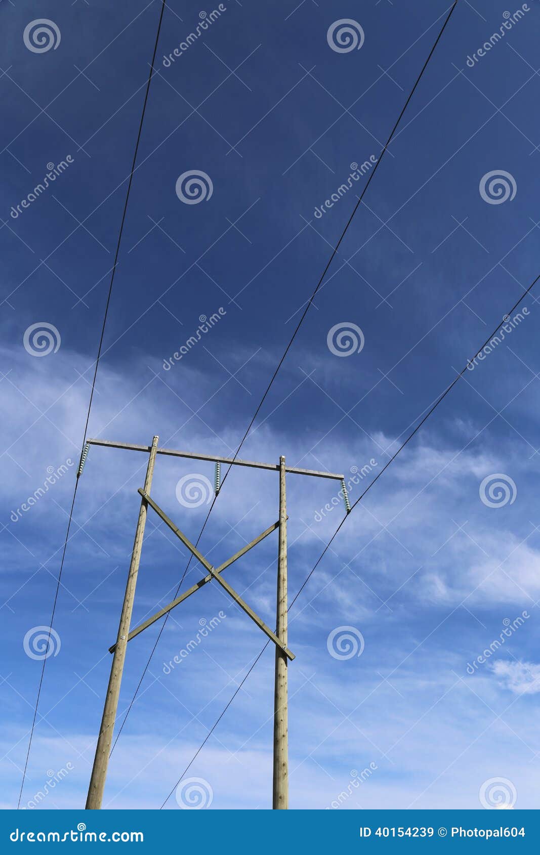High Voltage Power Transmission Lines Stock Image - Image of ...