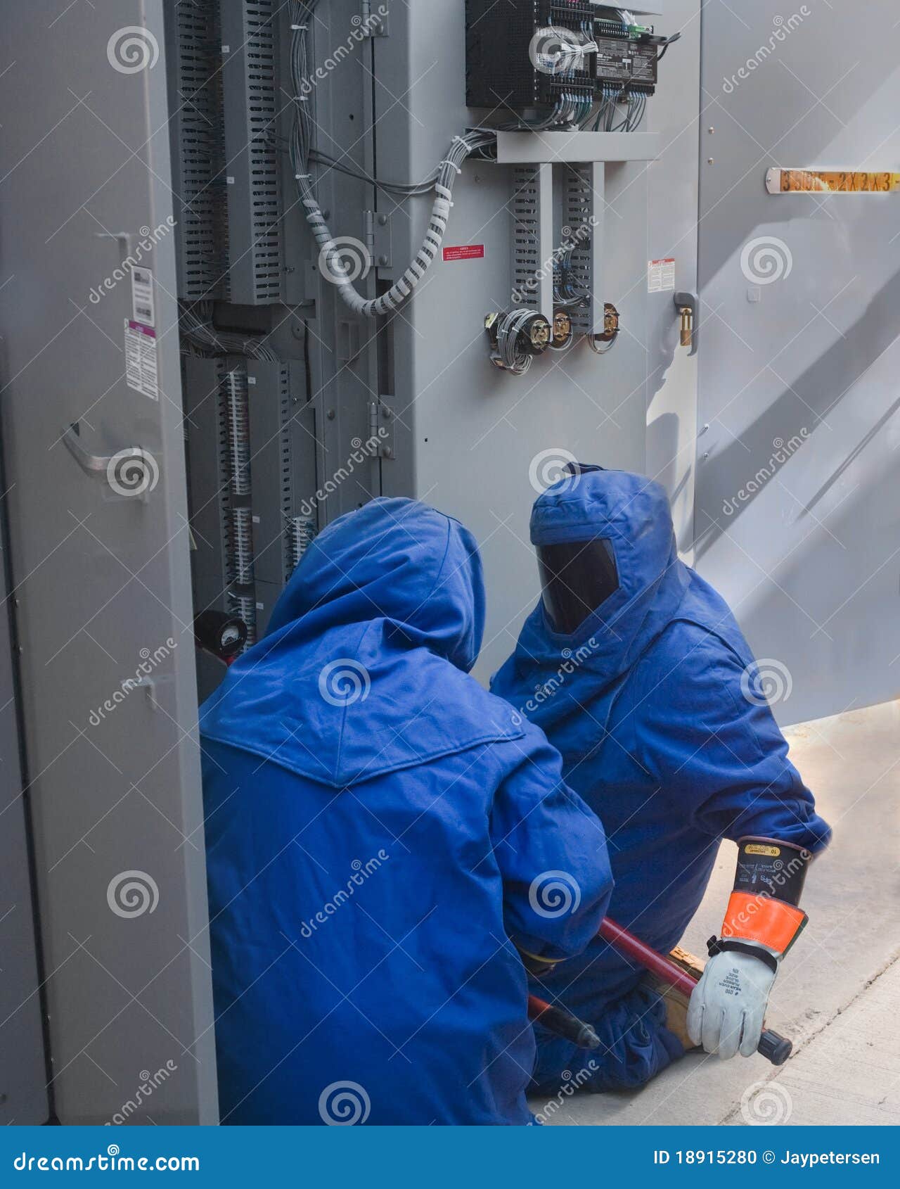 High Voltage Protective Suits Stock Photo - Image of electrician, suit ...