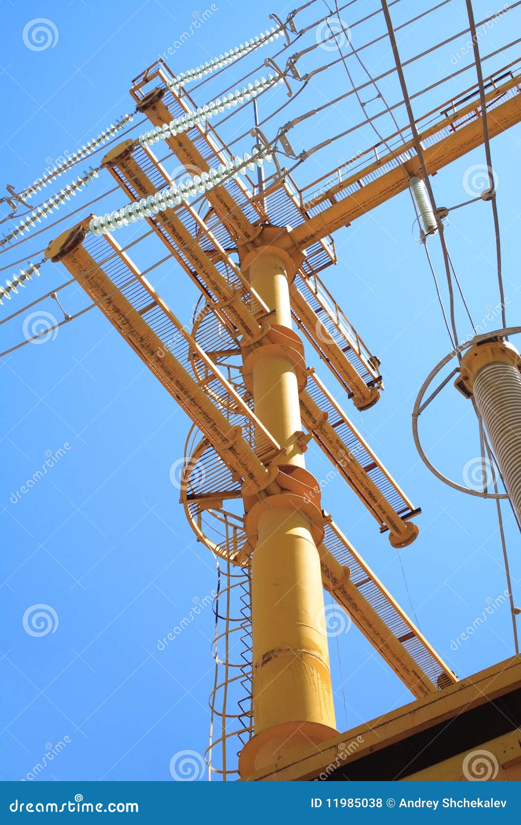 High voltage pylon stock photo. Image of connect, plant - 11985038