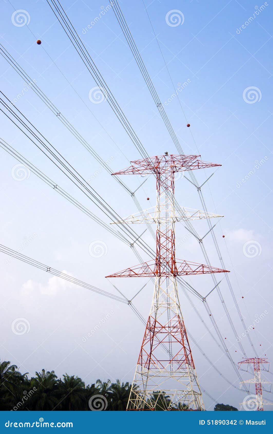 Pylon With Electricity Lines For Railway Stock Photo | CartoonDealer ...
