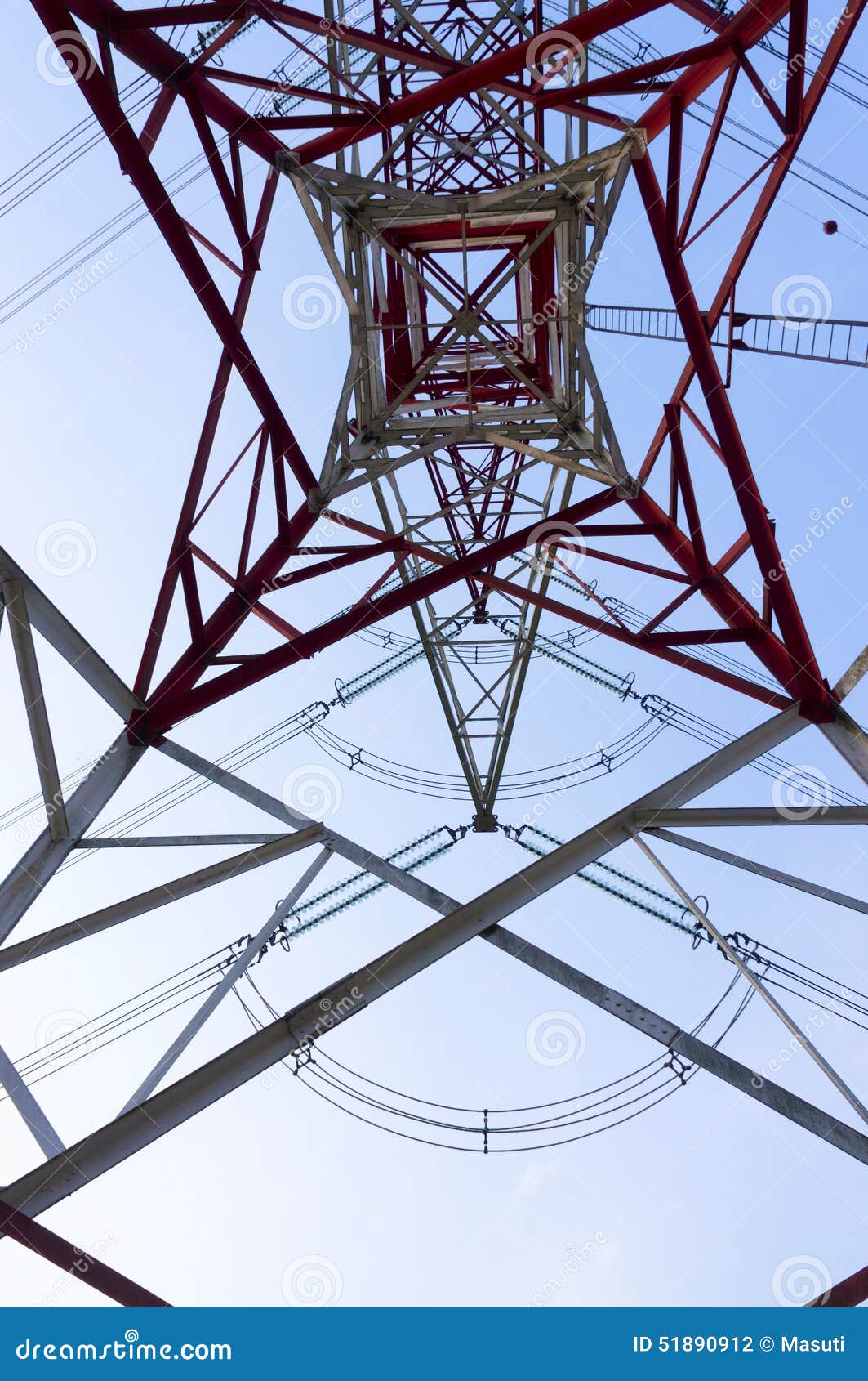 Pylon With Electricity Lines For Railway Stock Photo | CartoonDealer ...