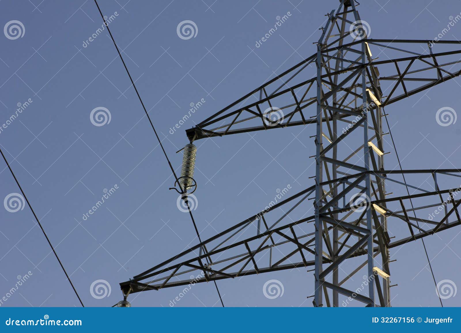 High voltage pylon stock photo. Image of energy, ceramics - 32267156