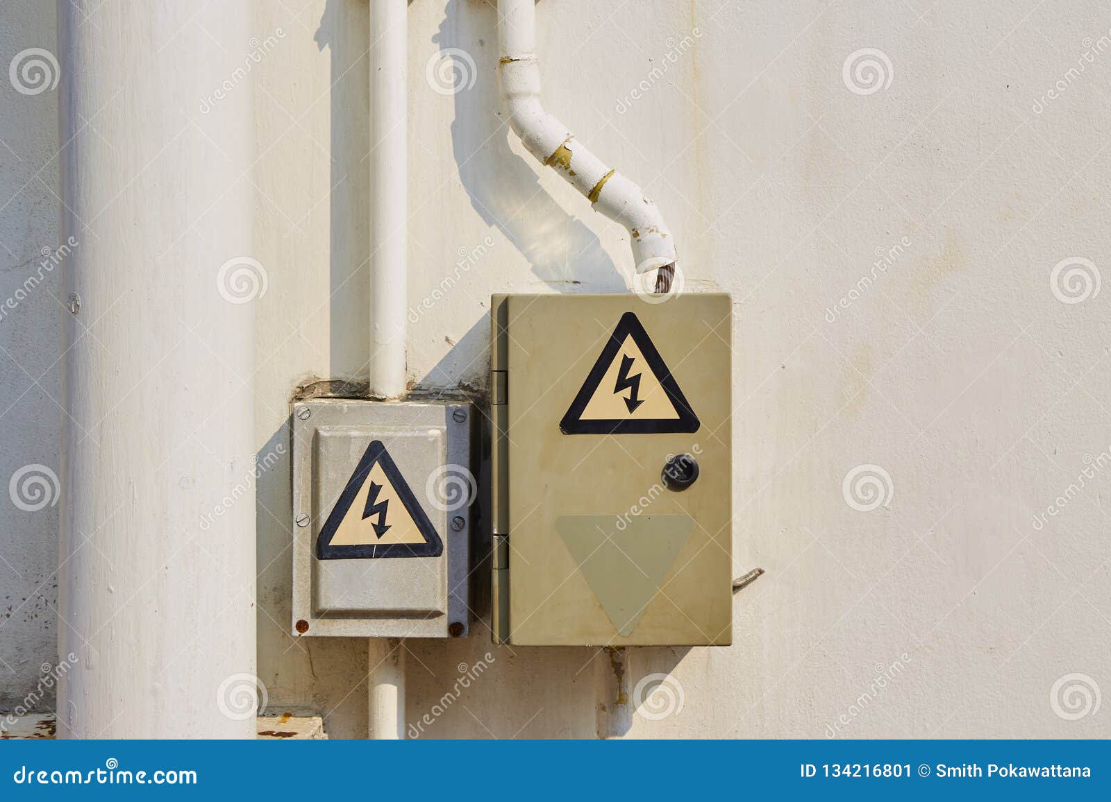 High Voltage Sign on Control Box Stock Image - Image of breaker, energy ...