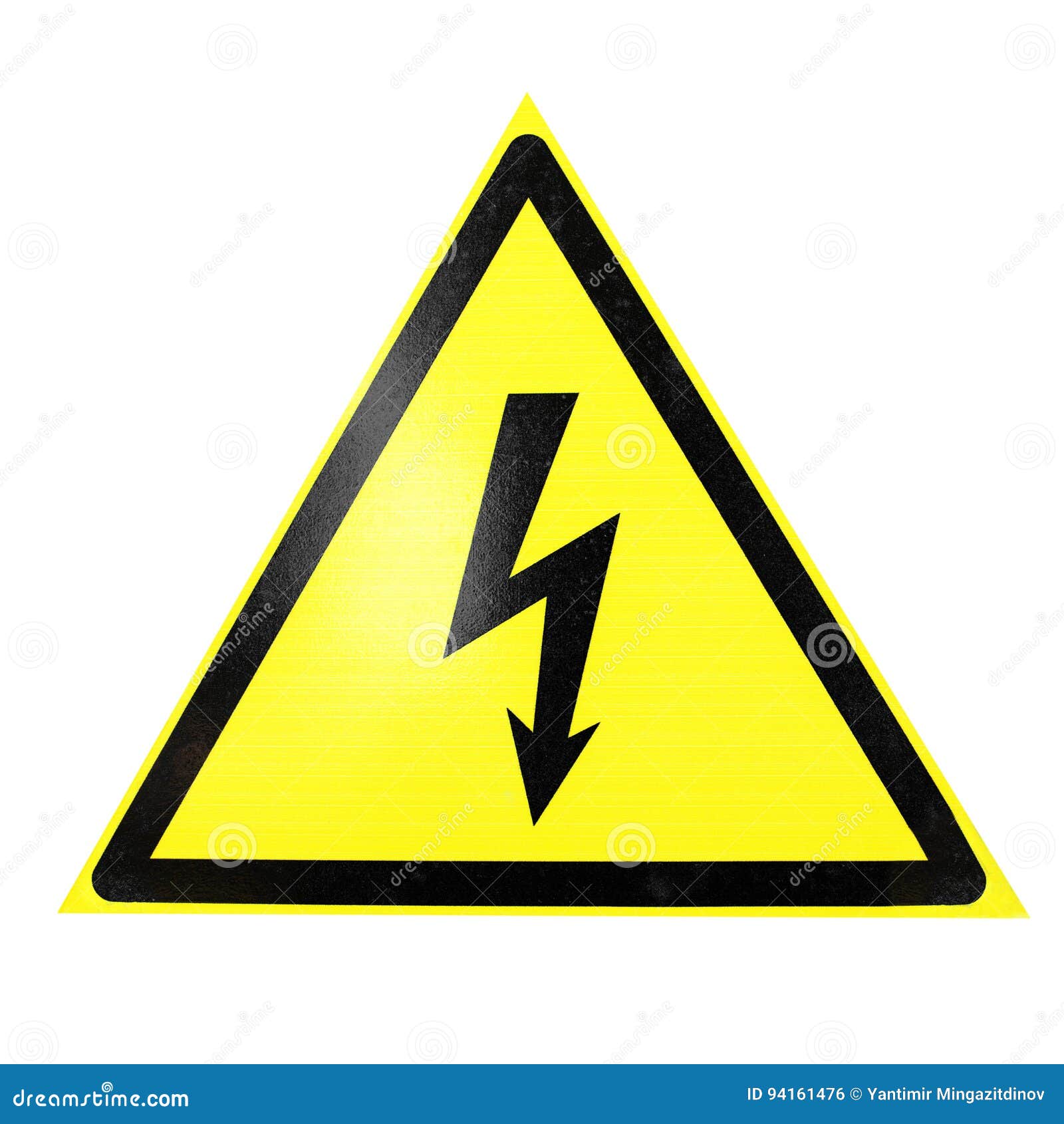 High Voltage Sign Isolated on White Stock Photo - Image of danger ...