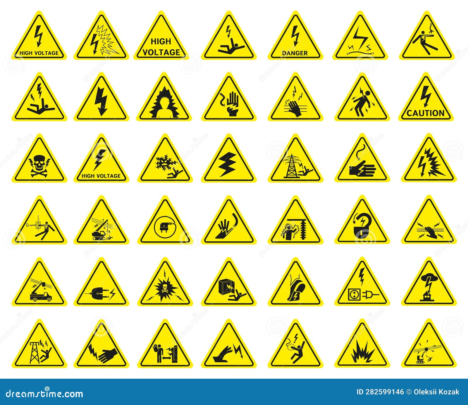 TRIANGULAR YELLOW CAUTION WARNING SIGN ICON Vector Illustration ...