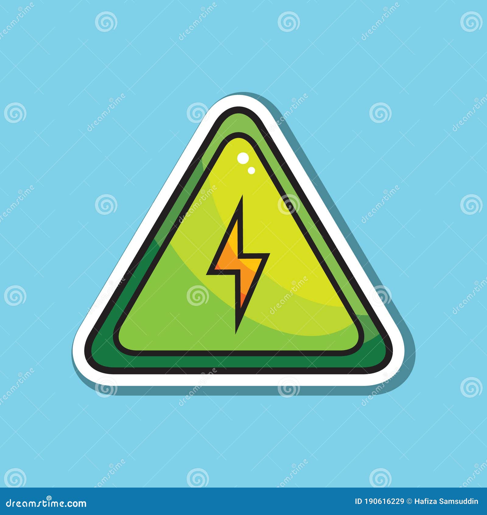 High Voltage Sign. Vector Illustration Decorative Design Stock Vector ...