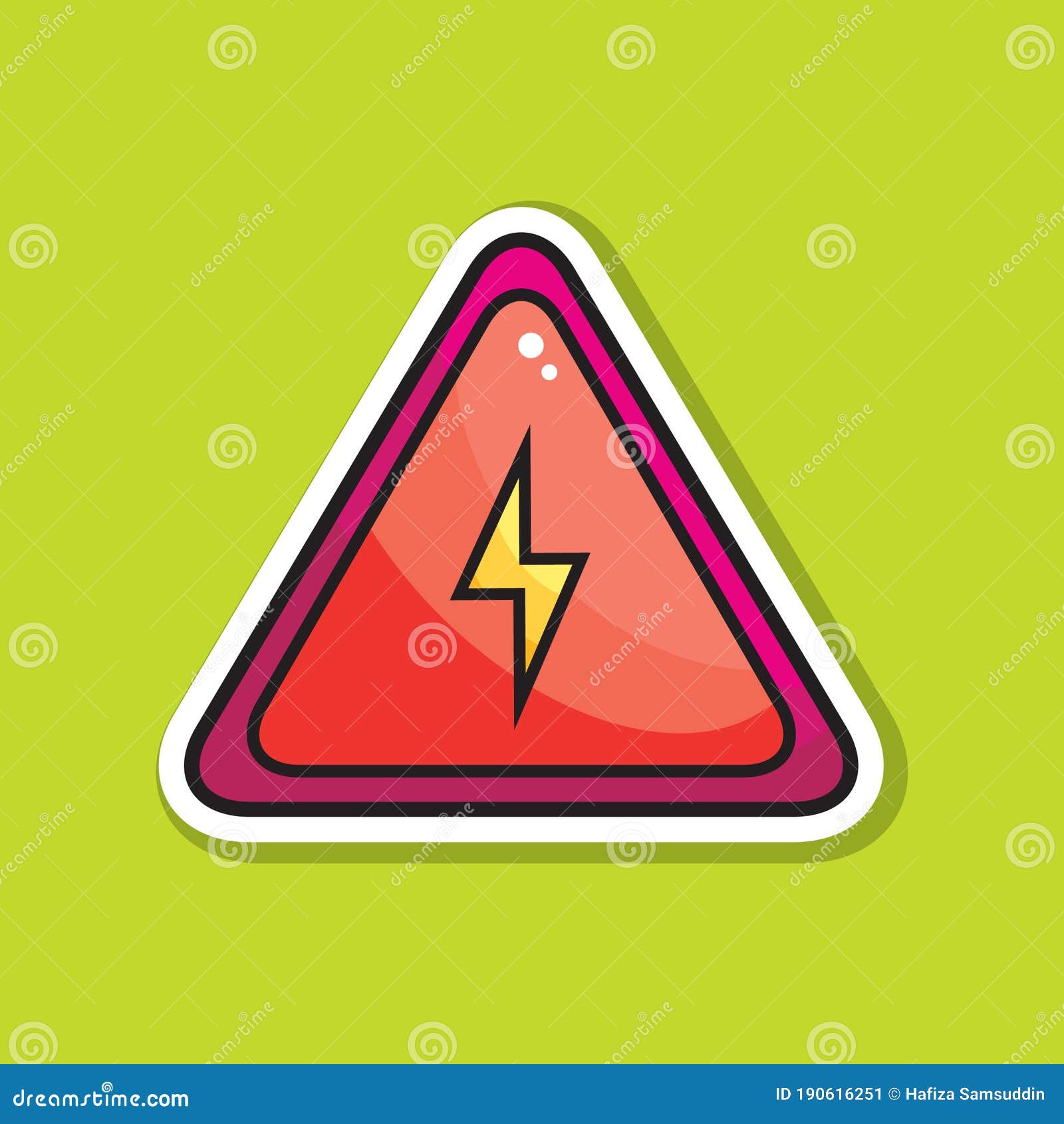 High Voltage Sign. Vector Illustration Decorative Design Stock Vector ...