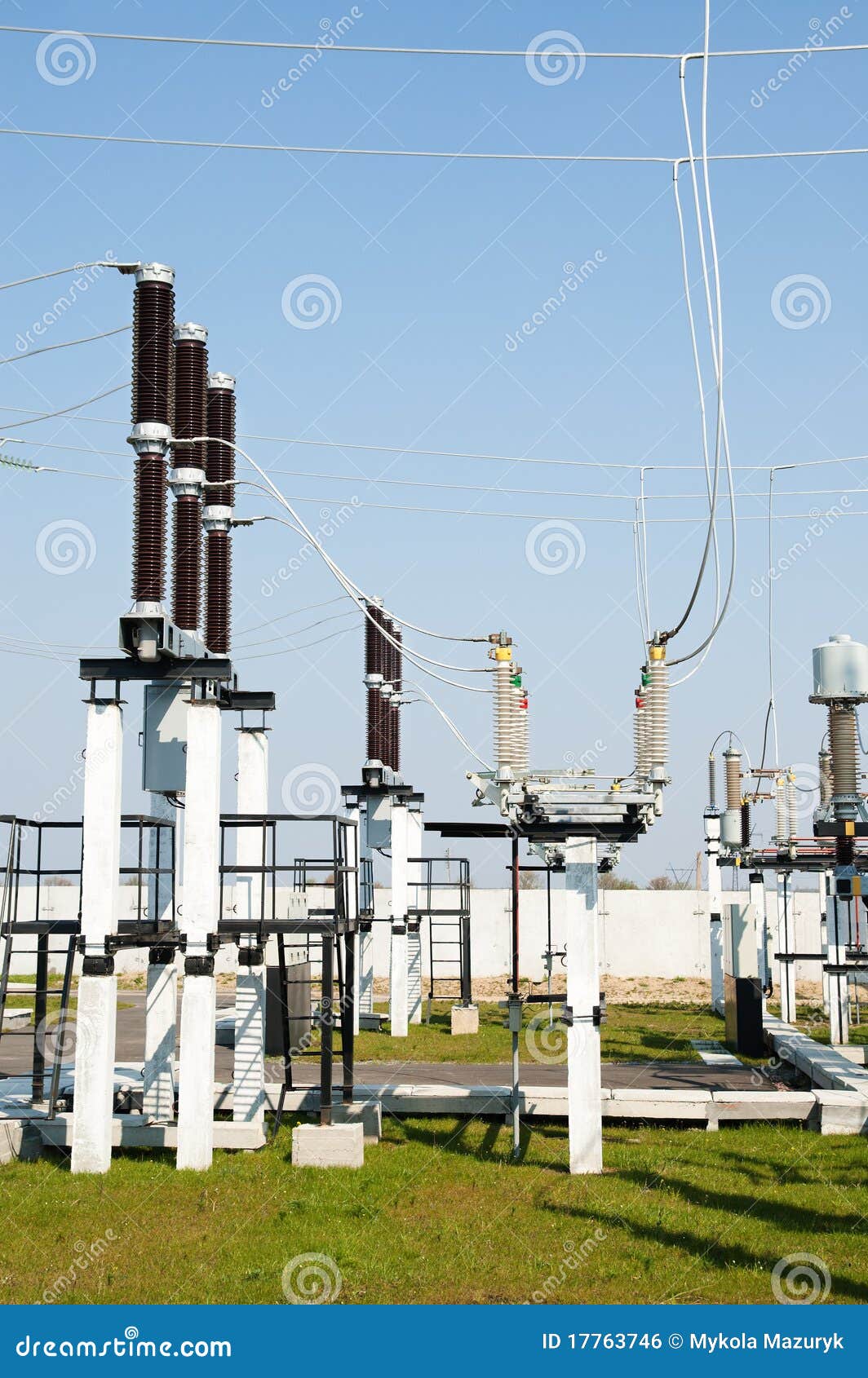 High-voltage substation stock photo. Image of electric - 17763746