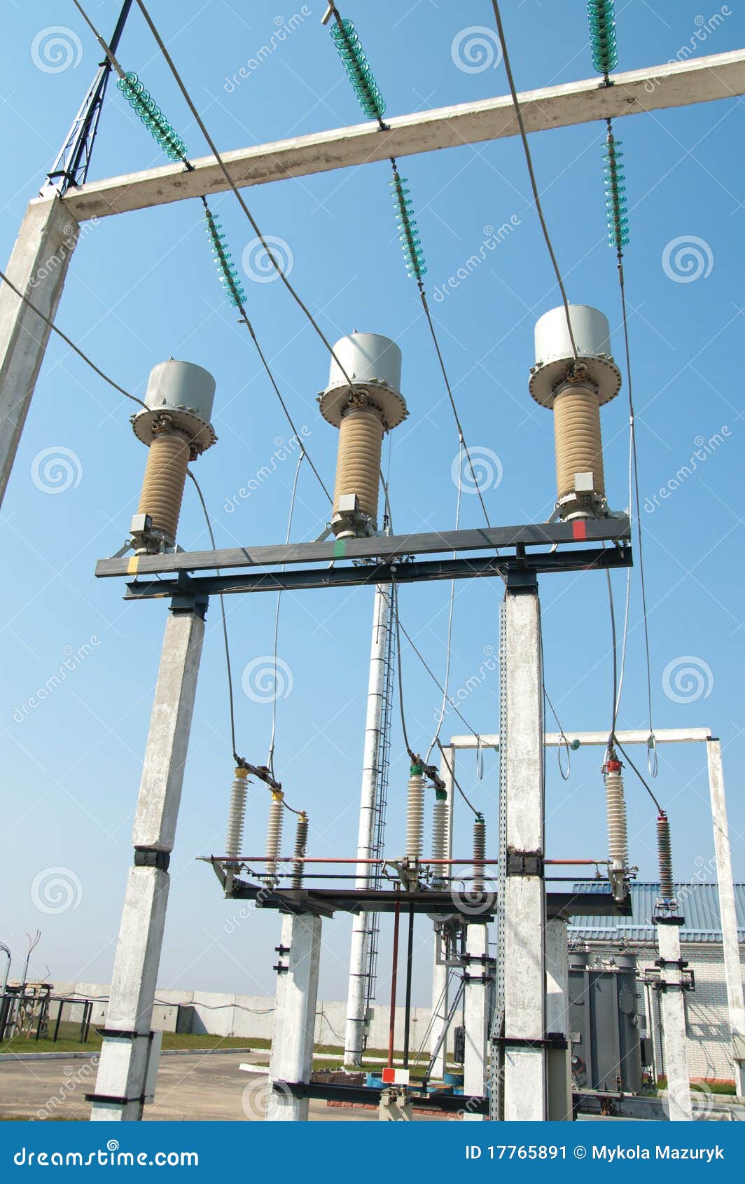 High-voltage substation stock image. Image of equipment - 17765891