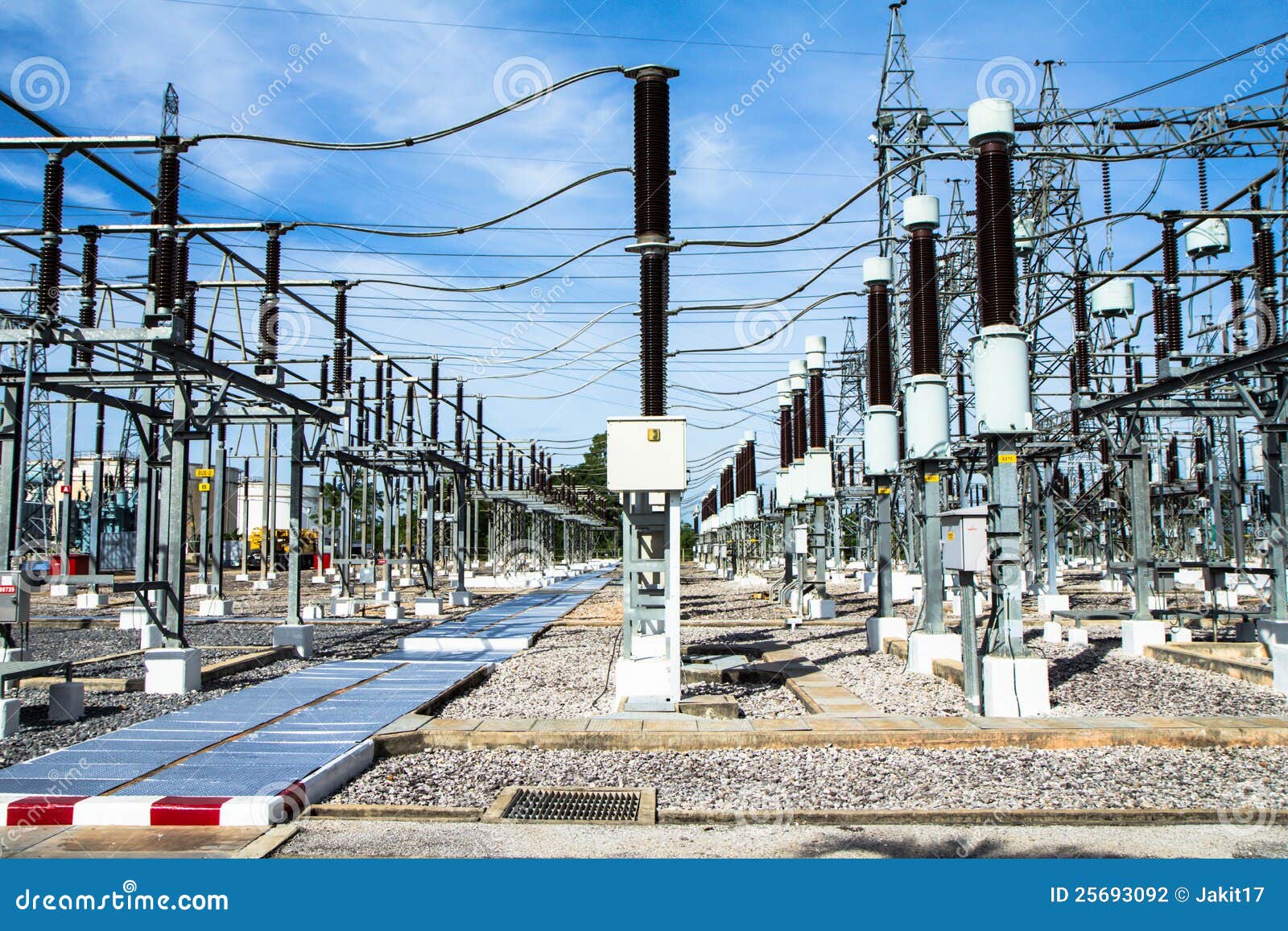 High voltage substation stock photo. Image of insulation - 25693092