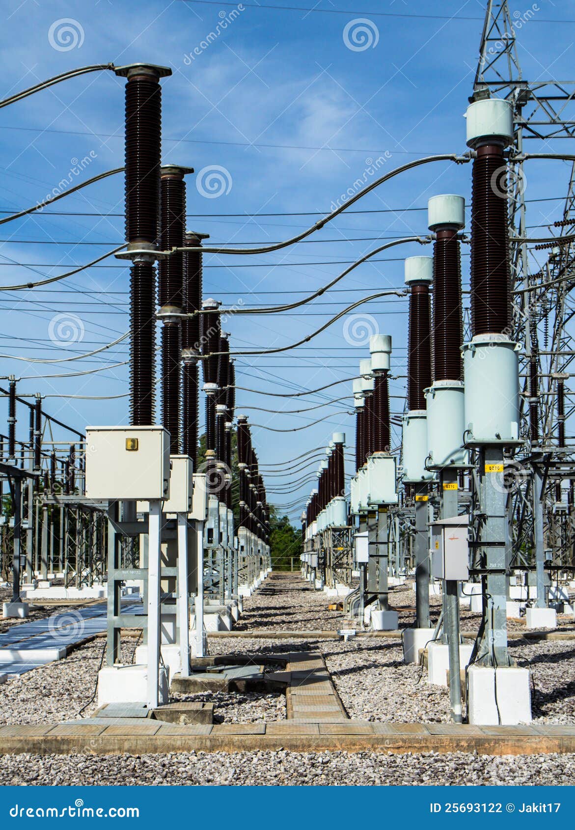 High voltage substation stock photo. Image of metal, factory - 25693122
