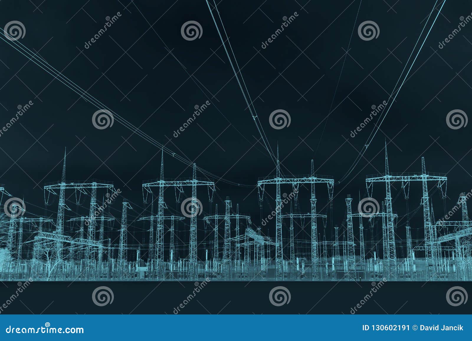 High Voltage Substation 400kV Stock Image - Image of powerful ...