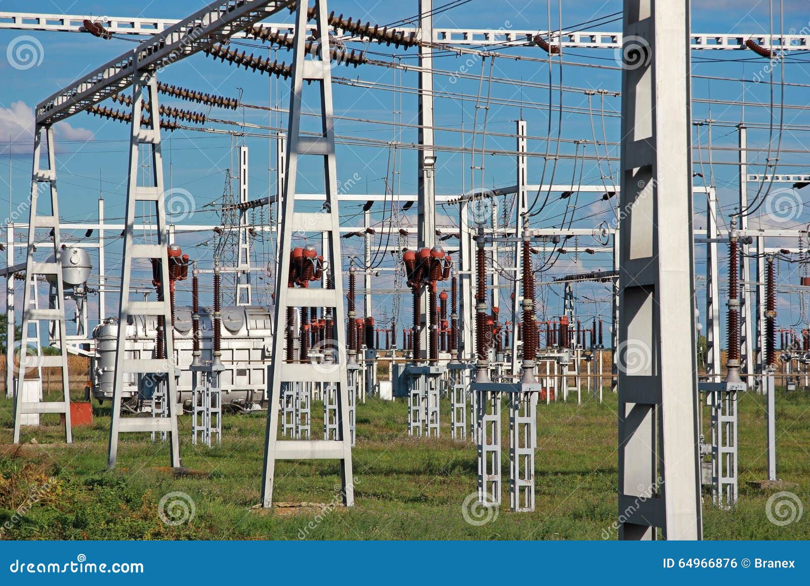 High-voltage Substation Power Transformer Stock Photo - Image of energy ...
