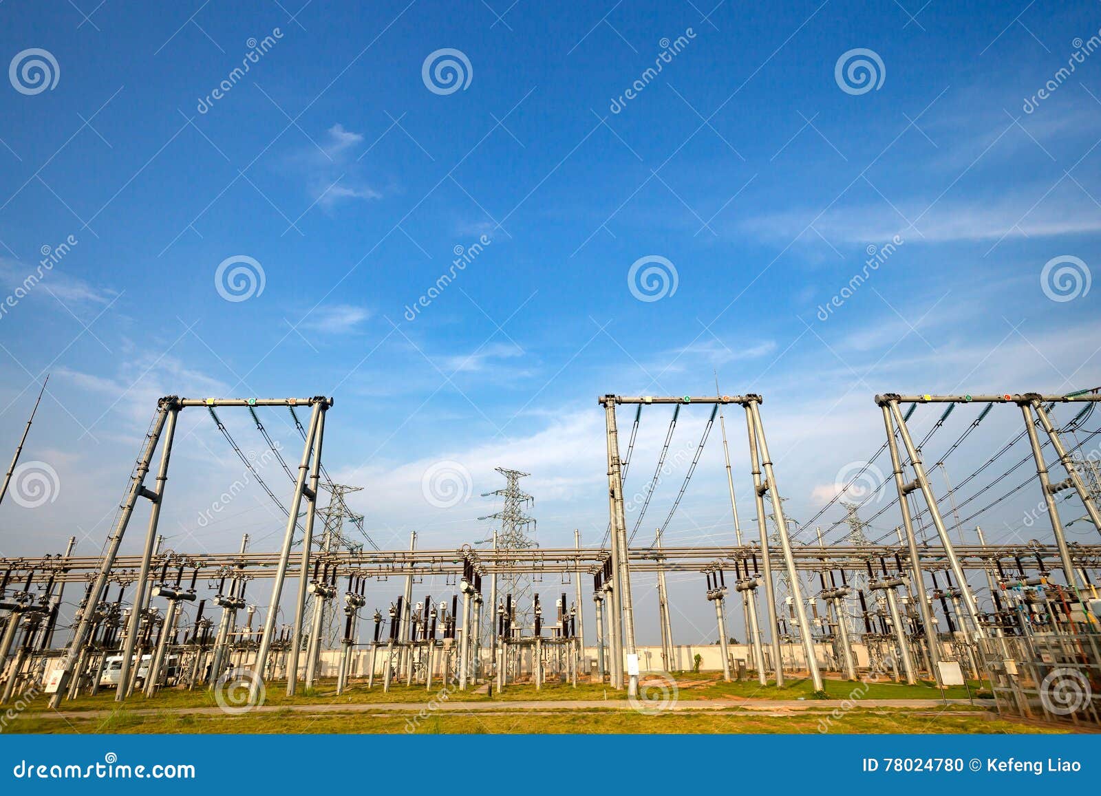 High voltage substations stock photo. Image of power - 78024780