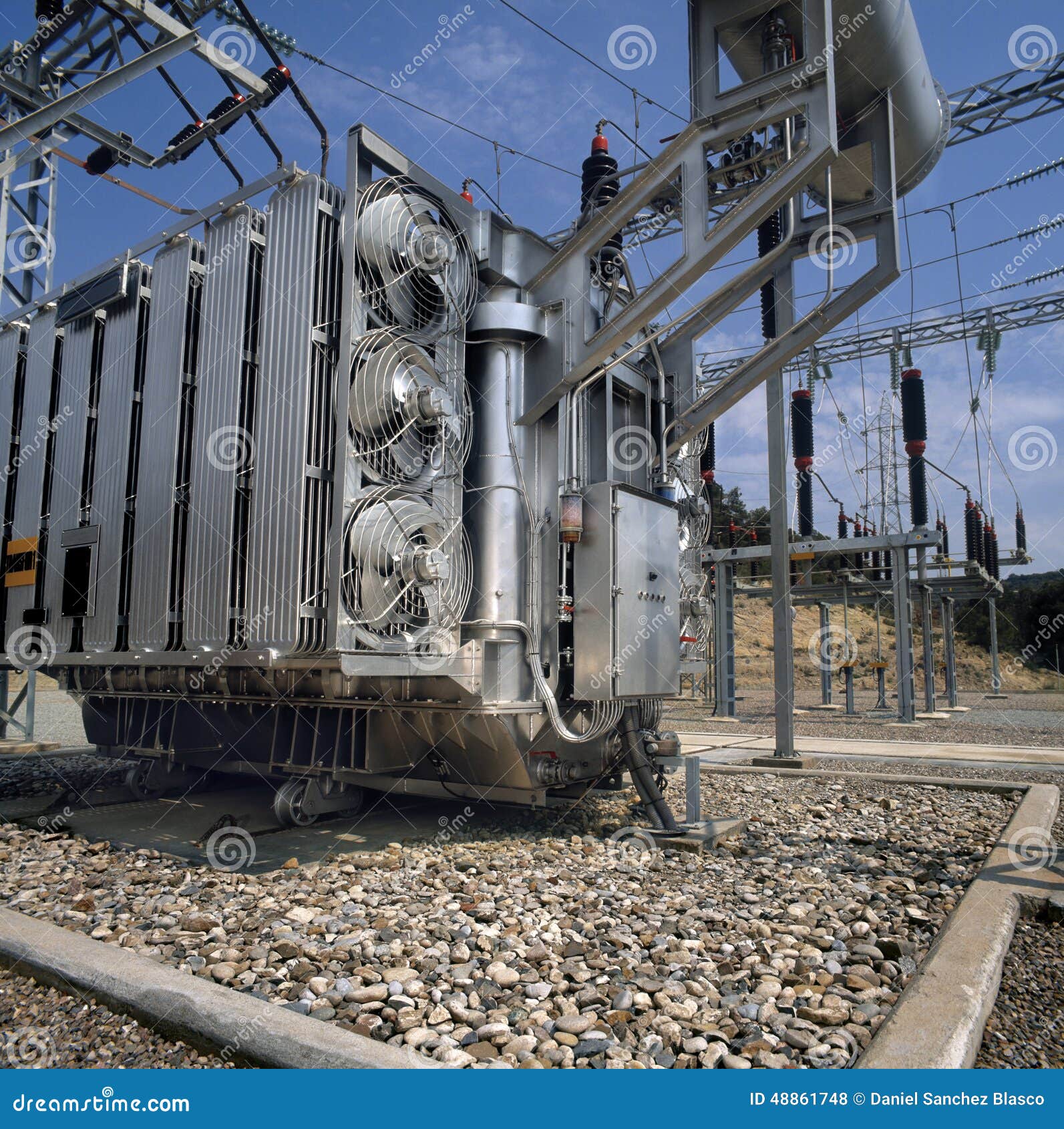 High-voltage Supply Transformer at Power Plant Stock Photo - Image of ...