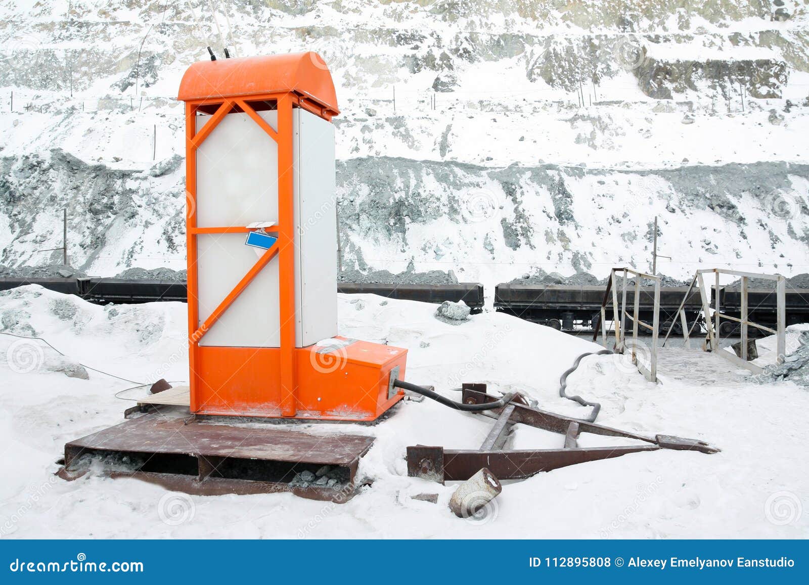 Electrical Switchboard in the Quarry. Stock Photo - Image of mountains ...