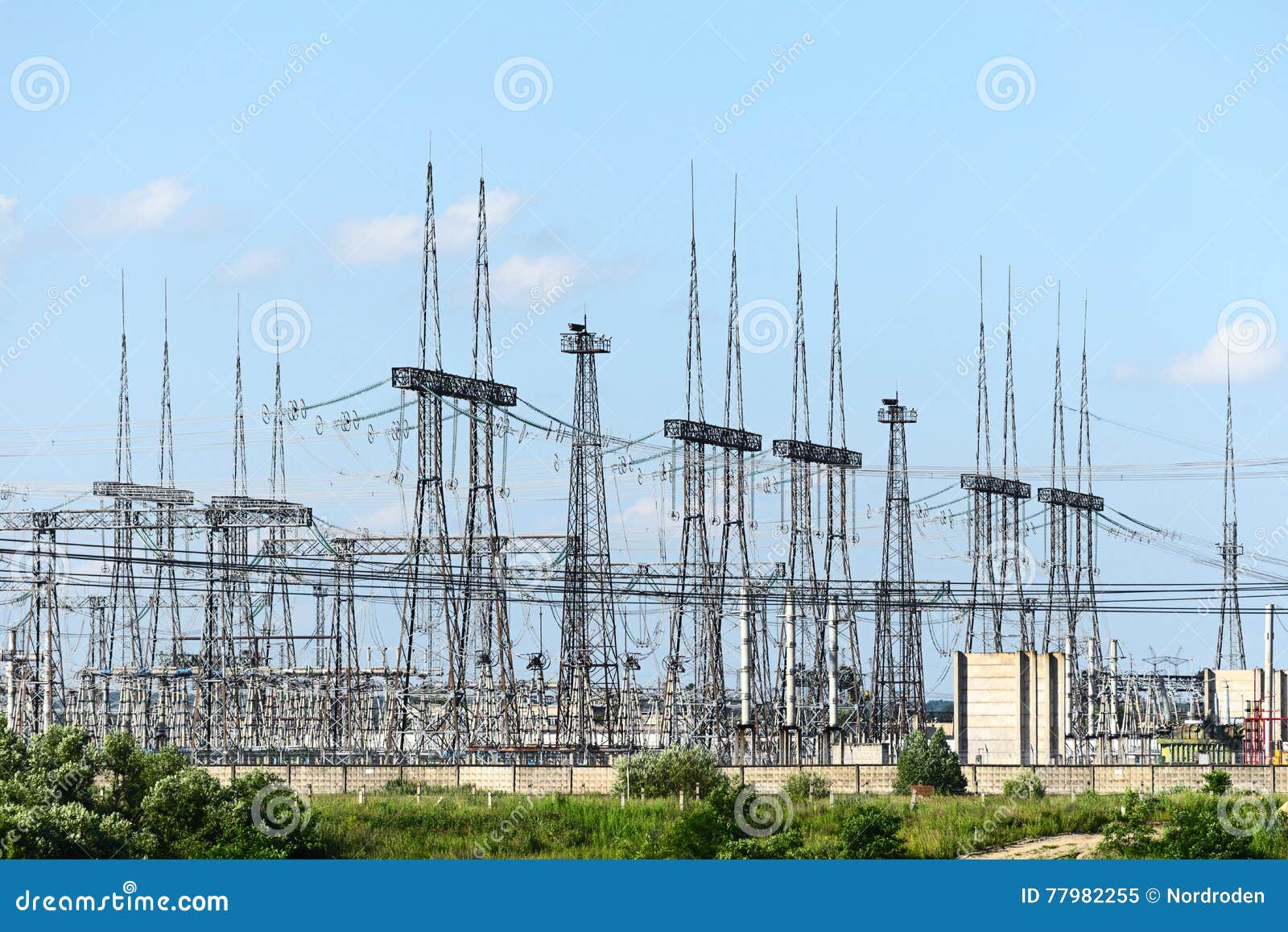 High-voltage Switchgear Nuclear Power Plant. Stock Image - Image of ...