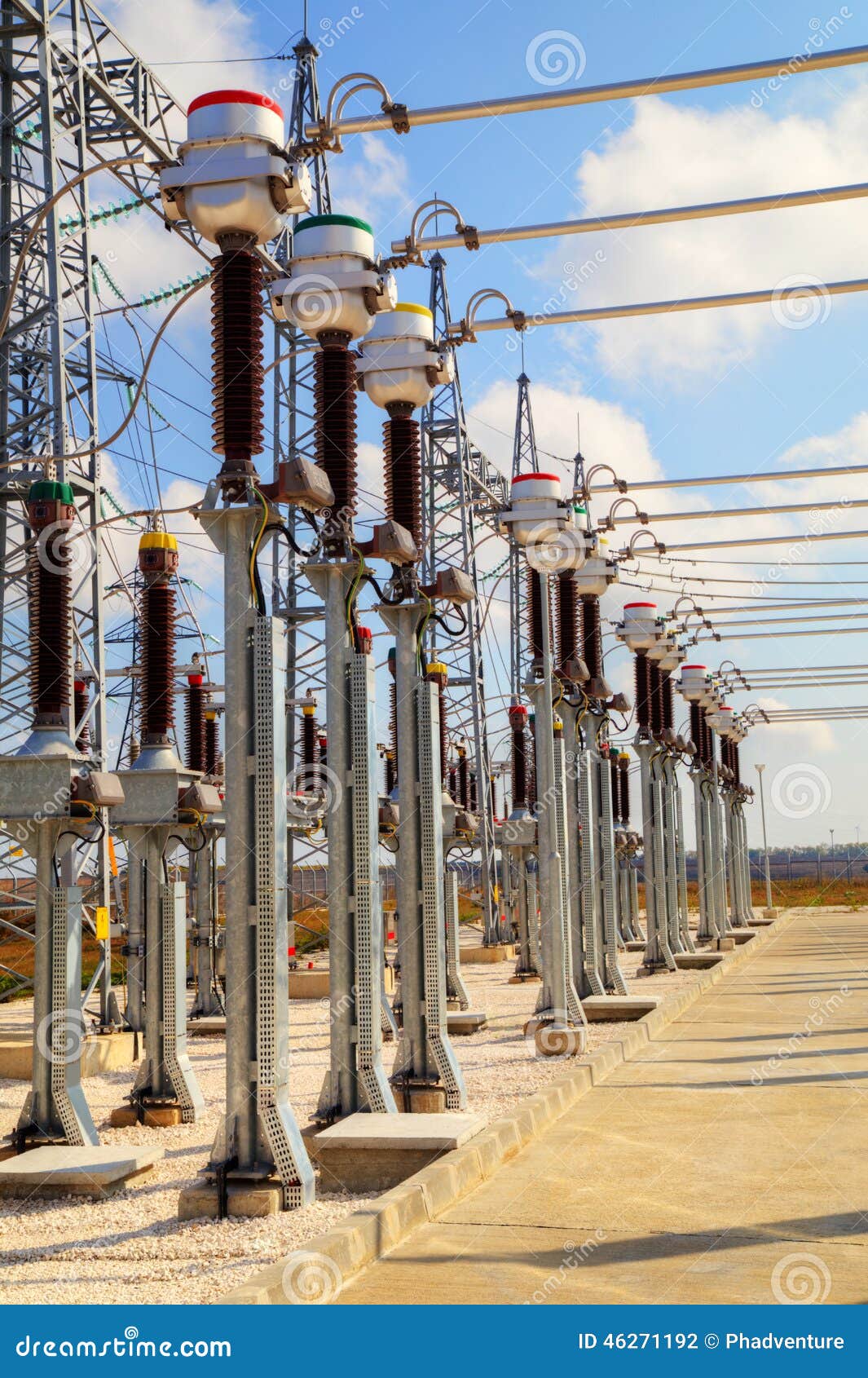 High voltage switchyard stock photo. Image of line, facility - 46271192
