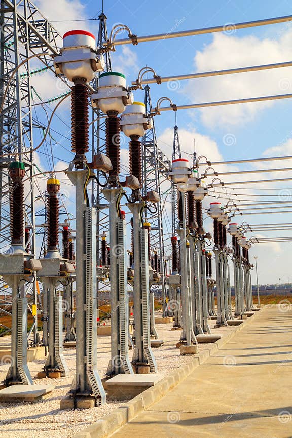 High voltage switchyard stock photo. Image of line, facility - 46271192