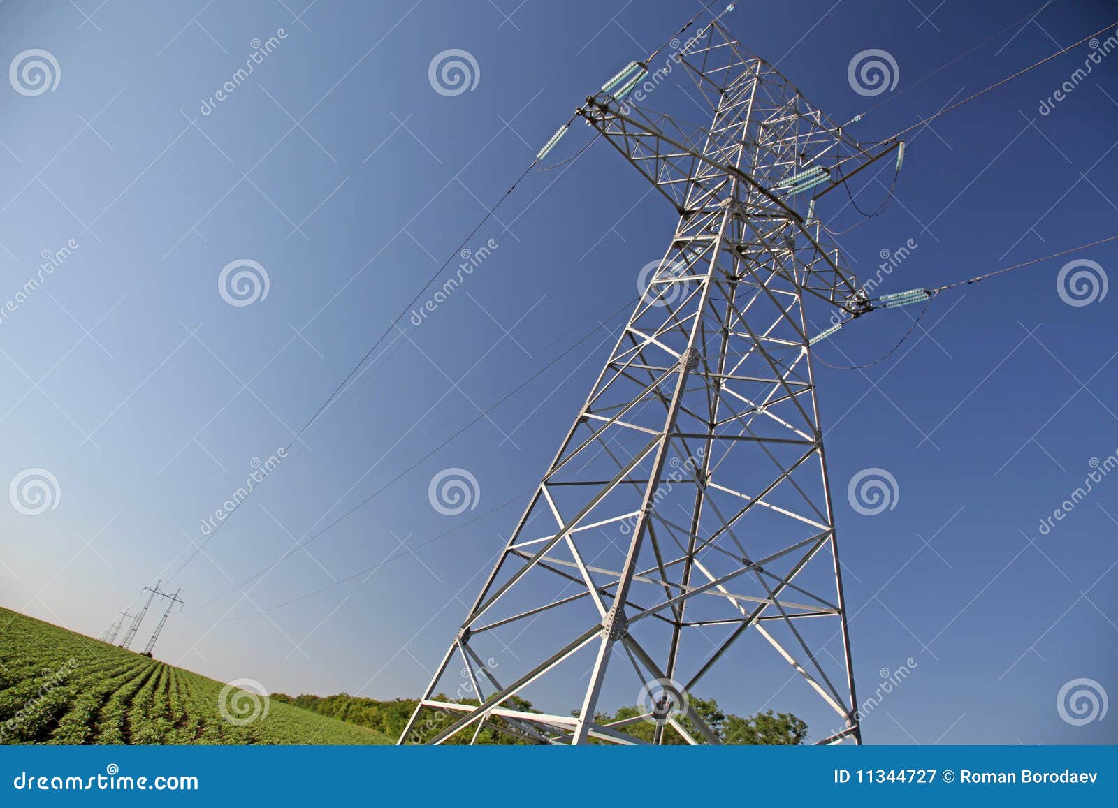 High voltage tower. stock image. Image of network, industrial - 11344727