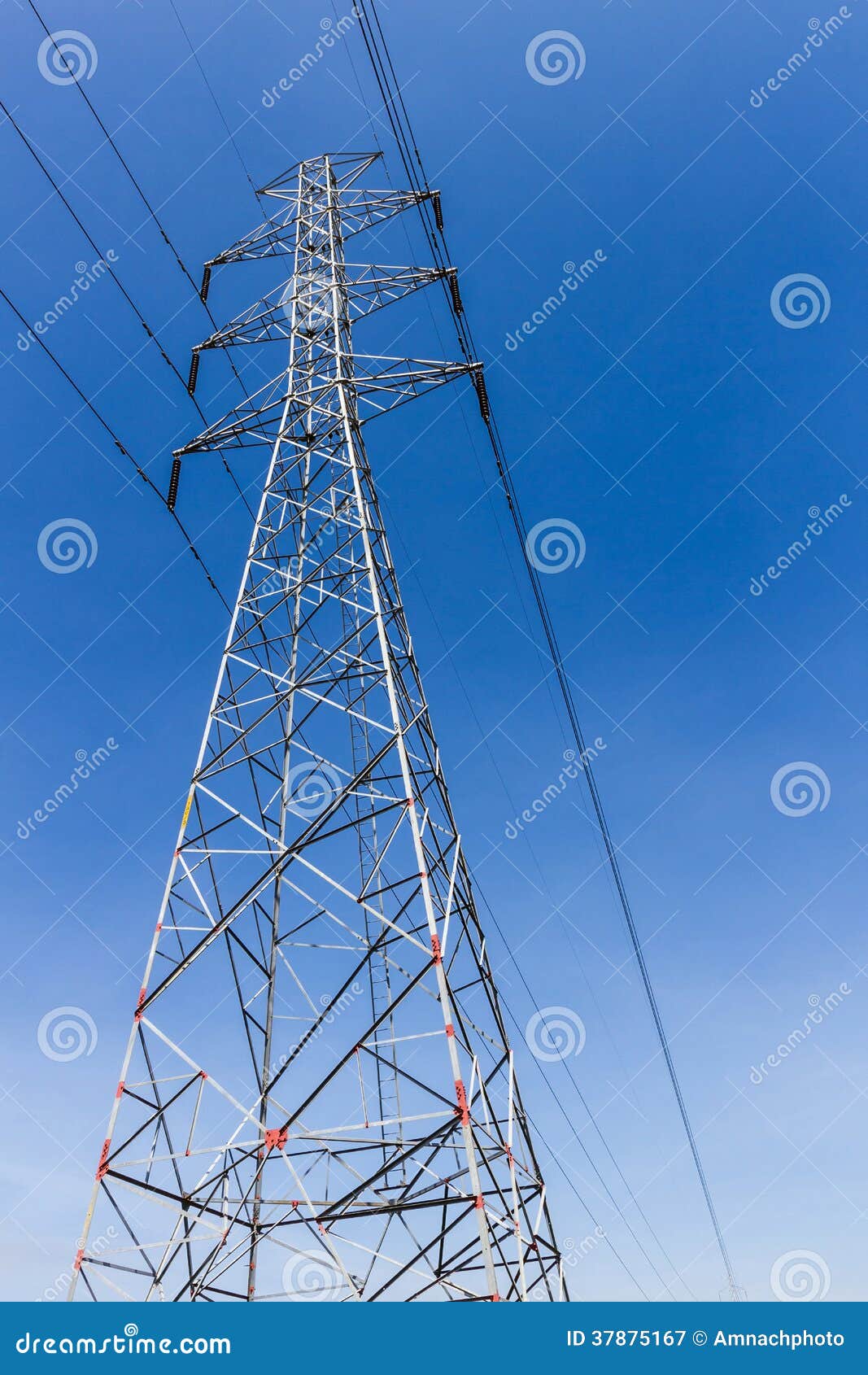 High-voltage tower stock image. Image of engineering - 37875167