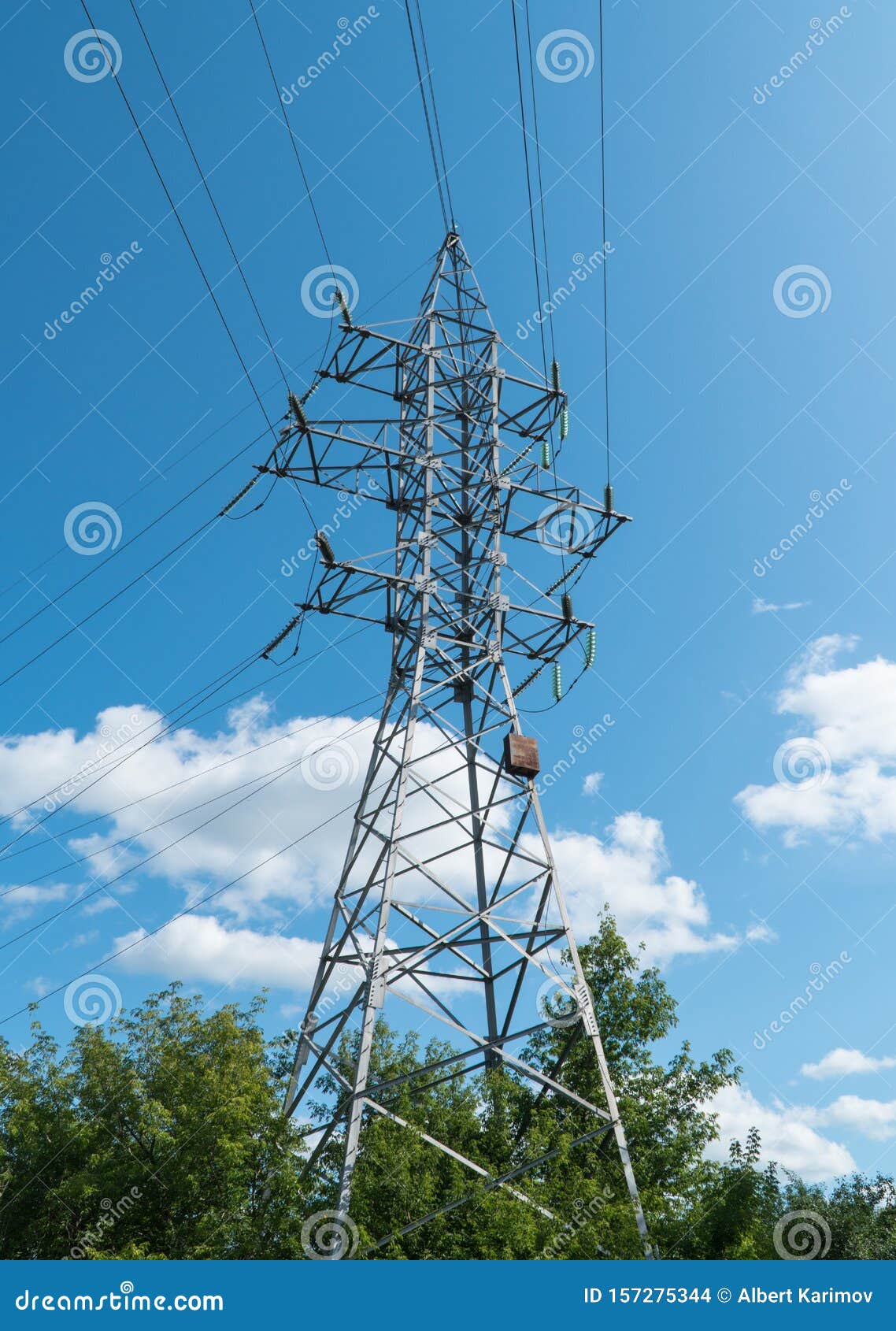 Post electric, insulated stock photo. Image of conductor - 157275344