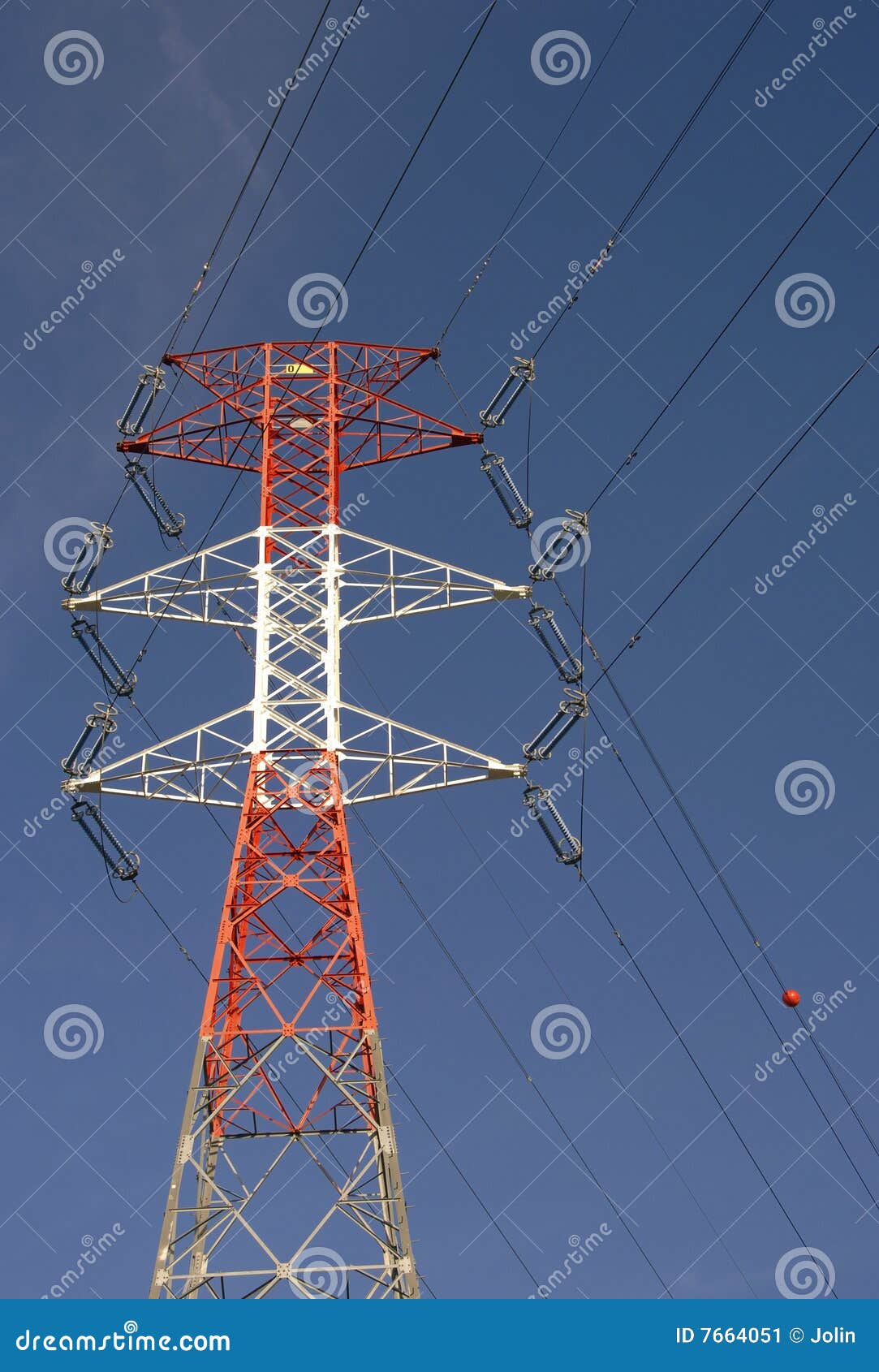 High voltage tower pylon stock image. Image of industrial - 7664051