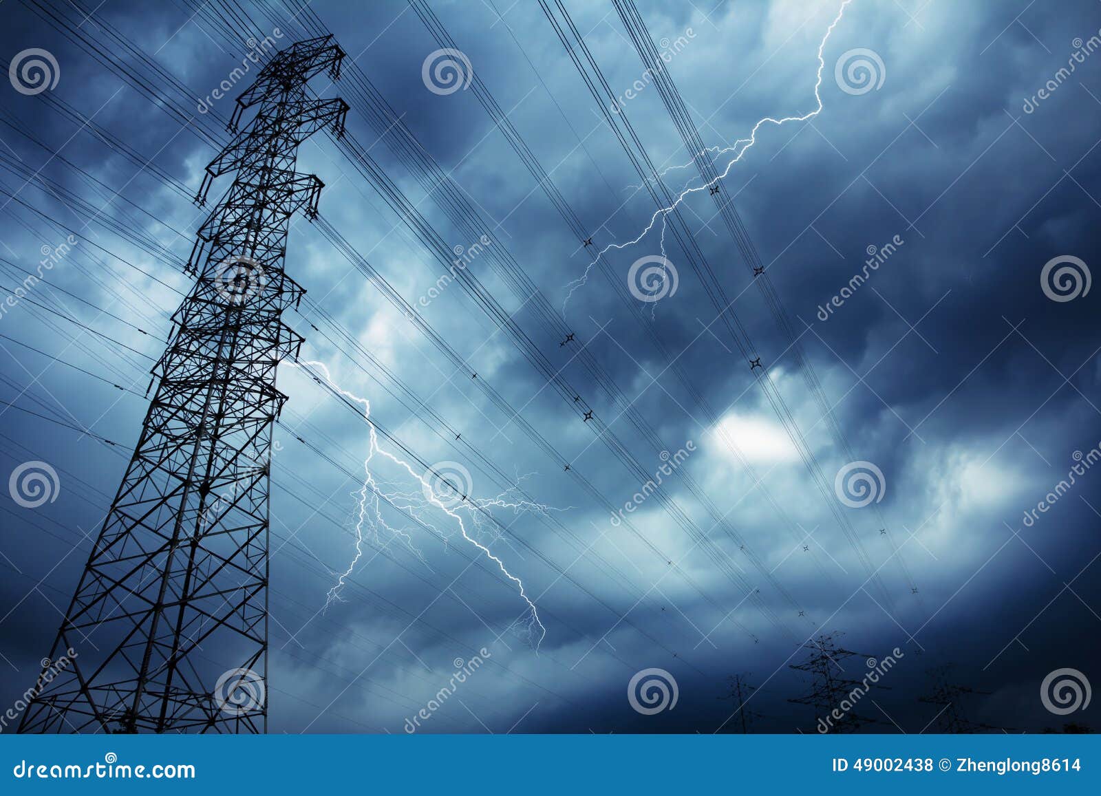 High voltage tower stock photo. Image of storm, fuel - 49002438