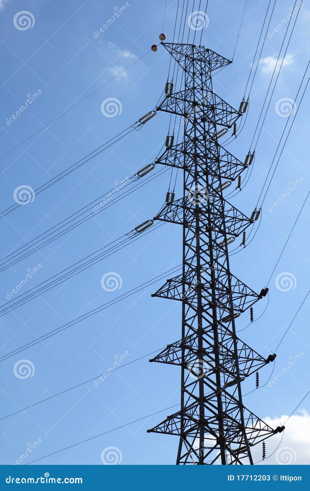 High-voltage towers. stock image. Image of generation - 17712203
