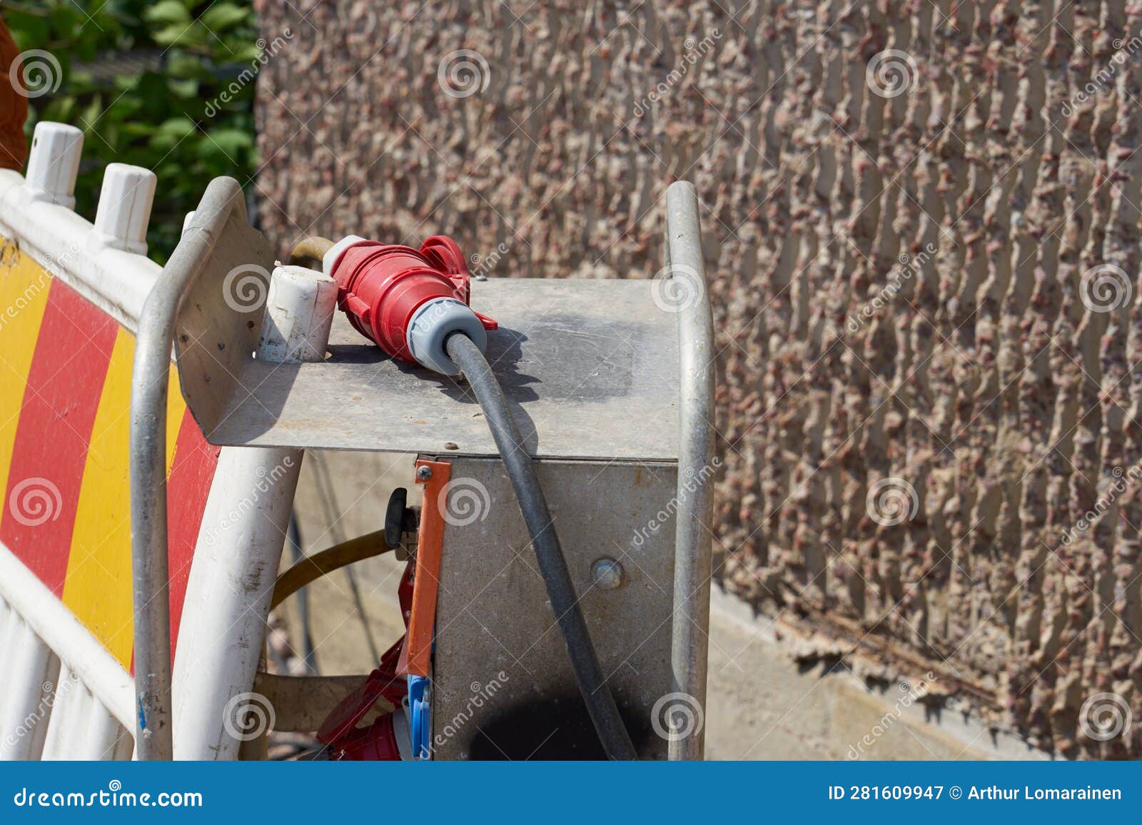 High Voltage Transfer Portable Box on Construction. Stock Image - Image ...