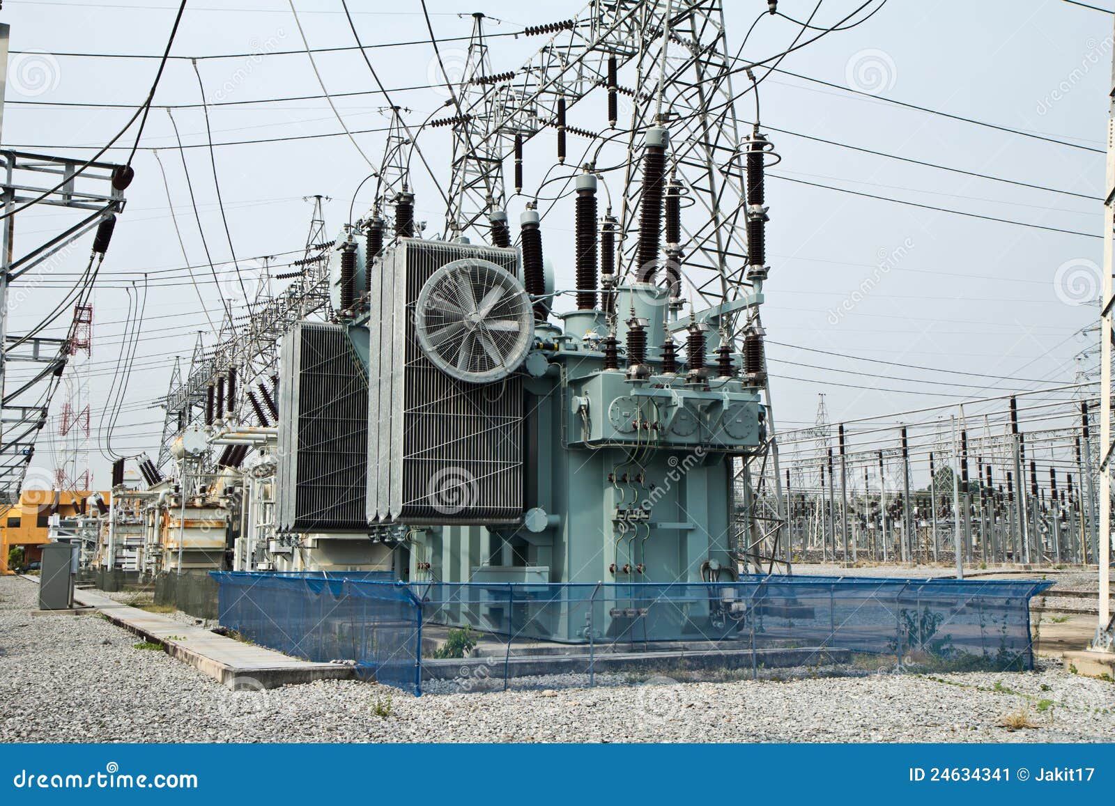 High voltage transformer stock image. Image of manufacture - 24634341