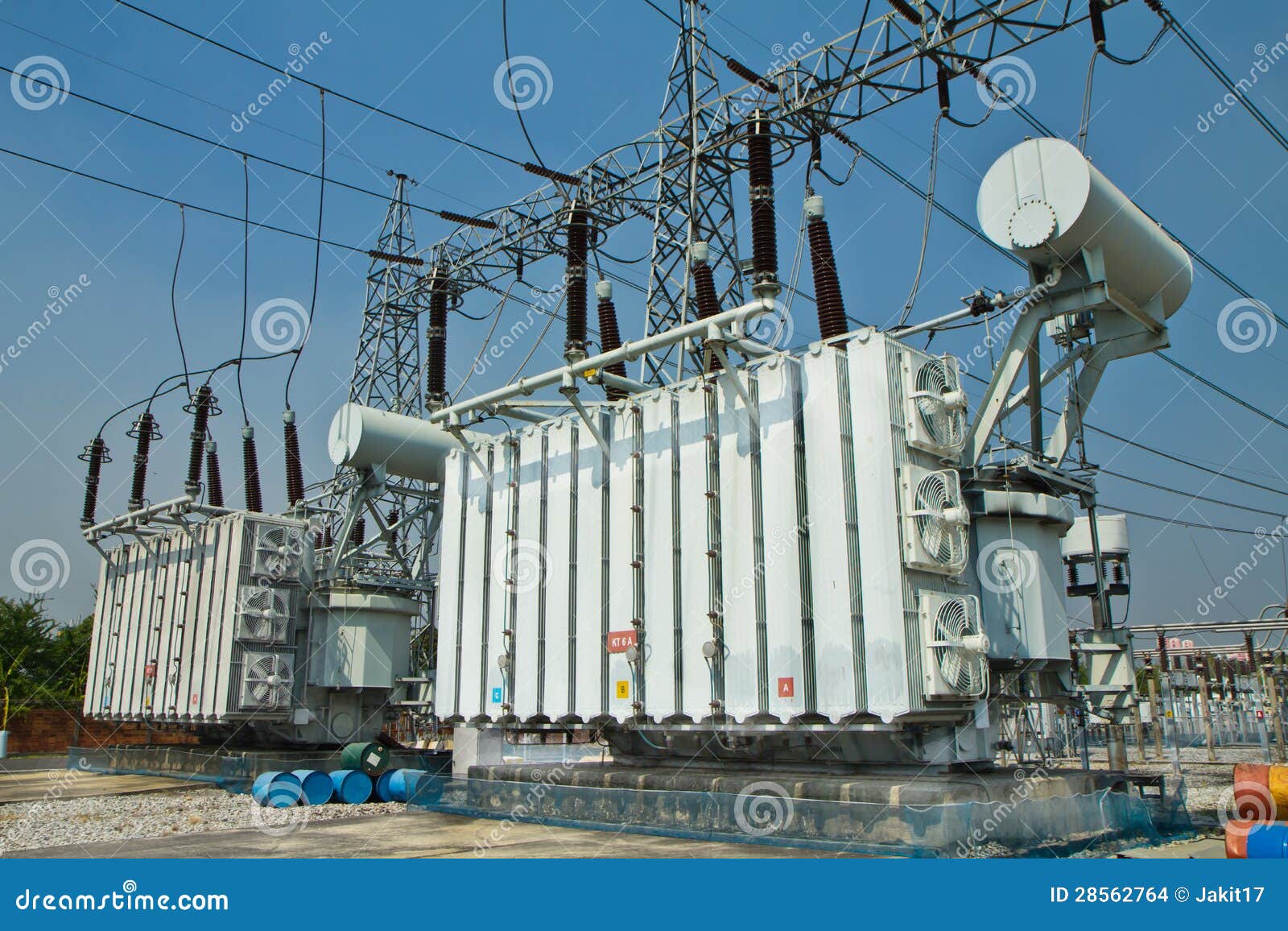 High voltage transformer stock photo. Image of landscape - 28562764