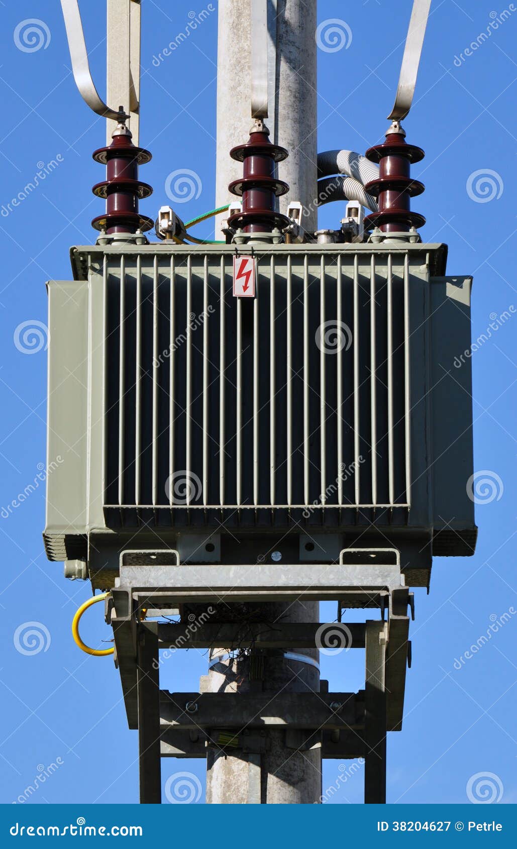 High voltage transformer stock image. Image of danger - 38204627