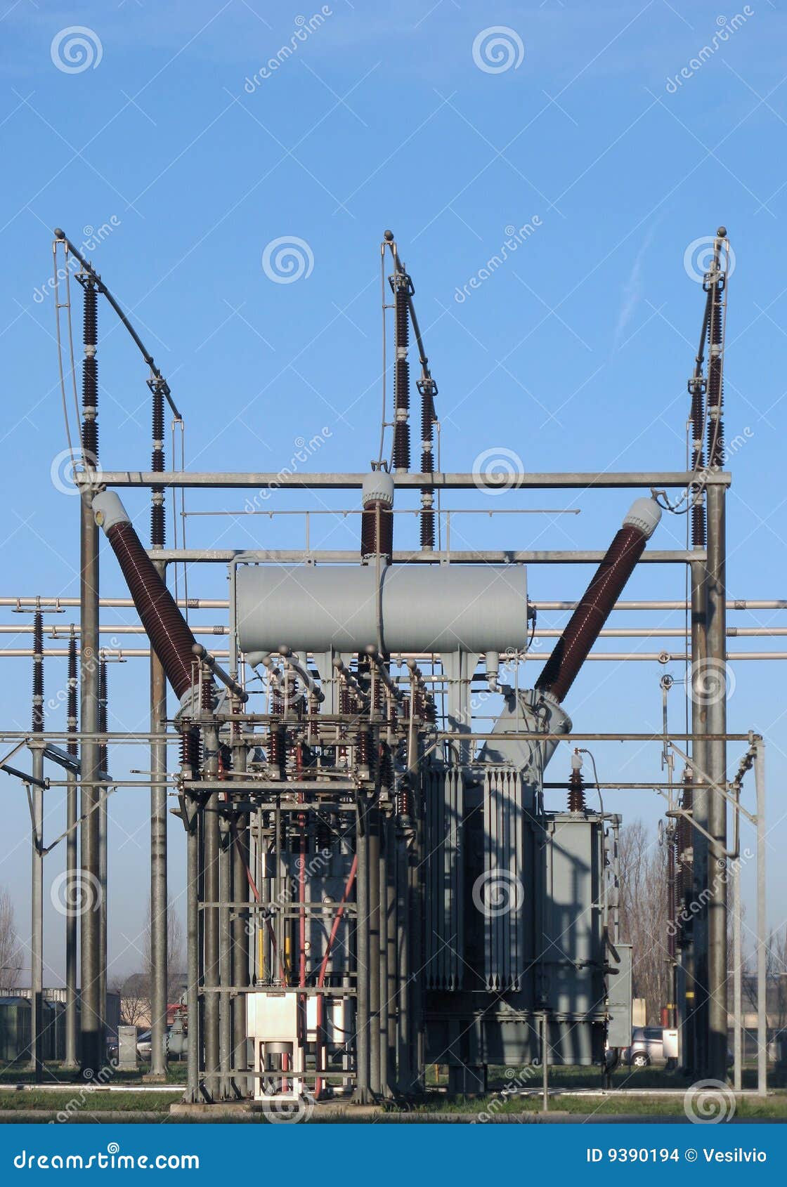 High voltage transformer stock photo. Image of factory - 9390194