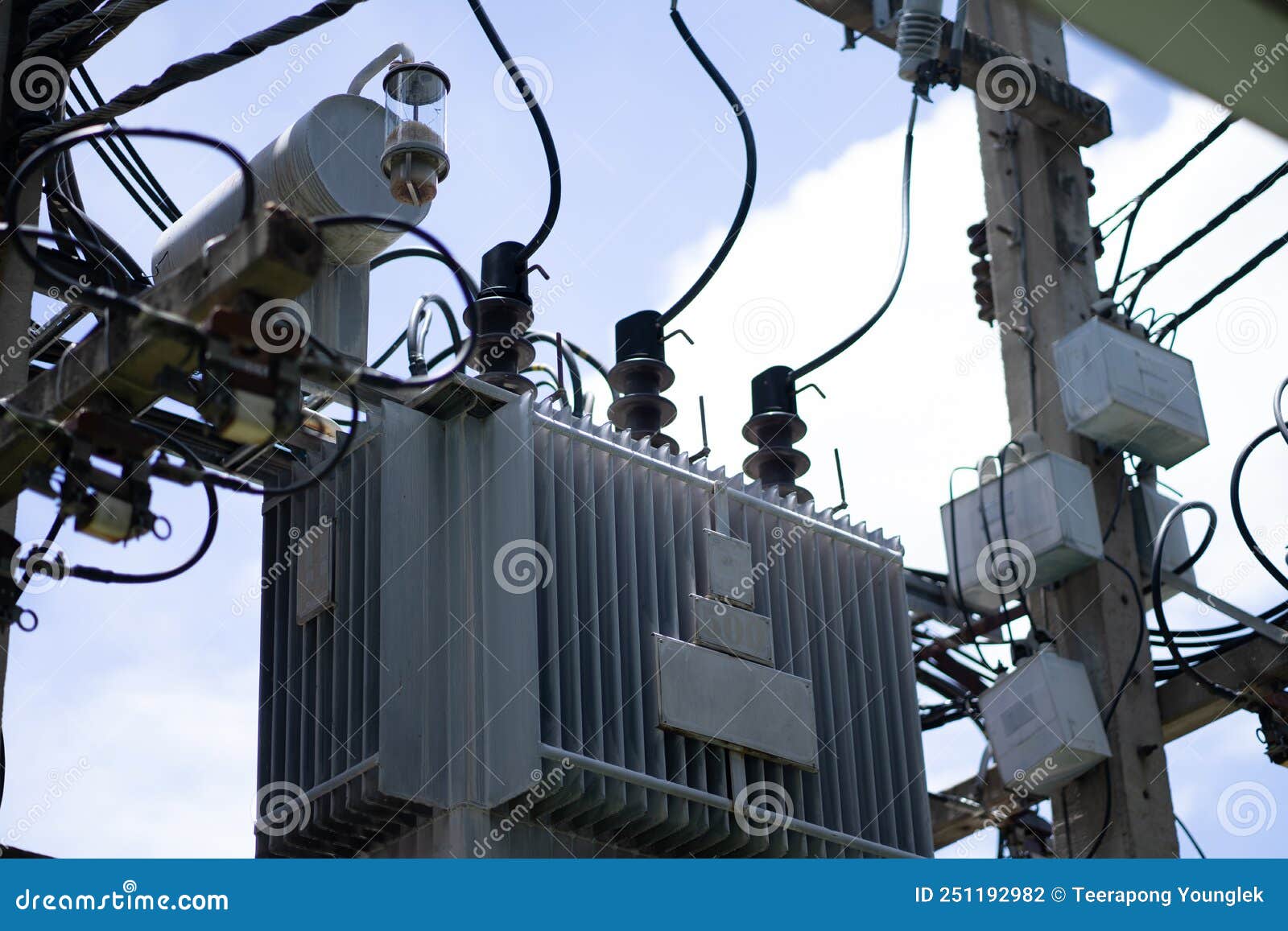 A High-voltage Transformer in a Cage Protects Against Early Morning ...