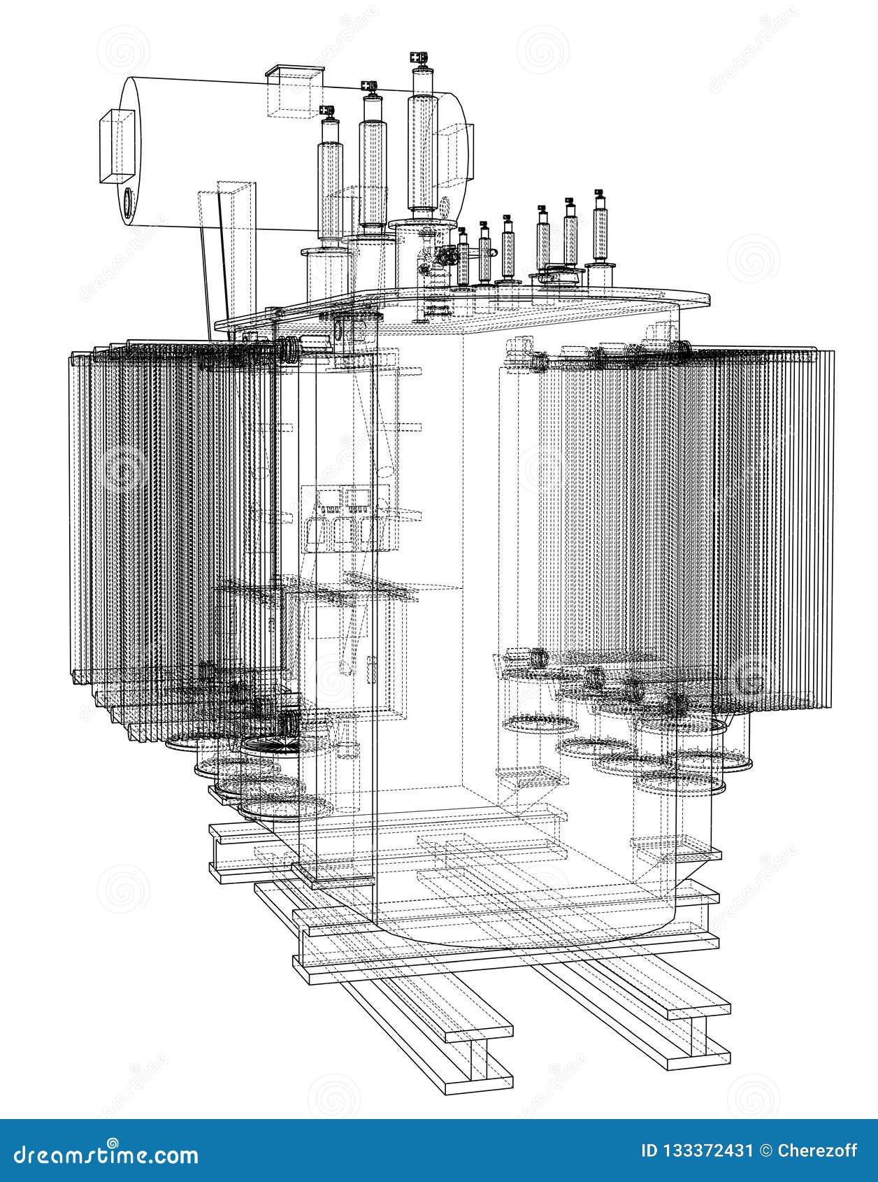 High-voltage Transformer Concept Stock Illustration - Illustration of ...