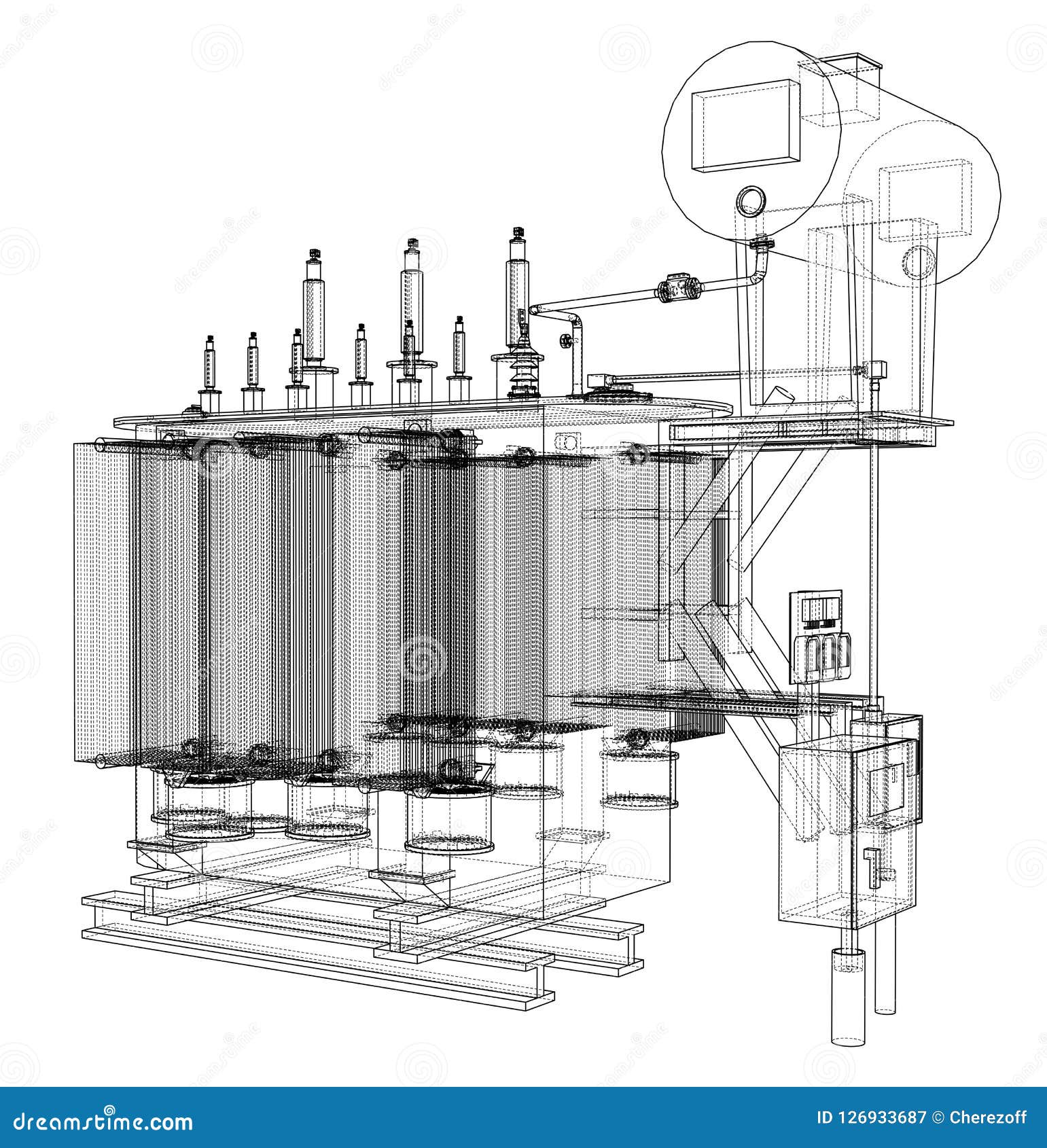 High-voltage Transformer Concept Stock Vector - Illustration of energy ...