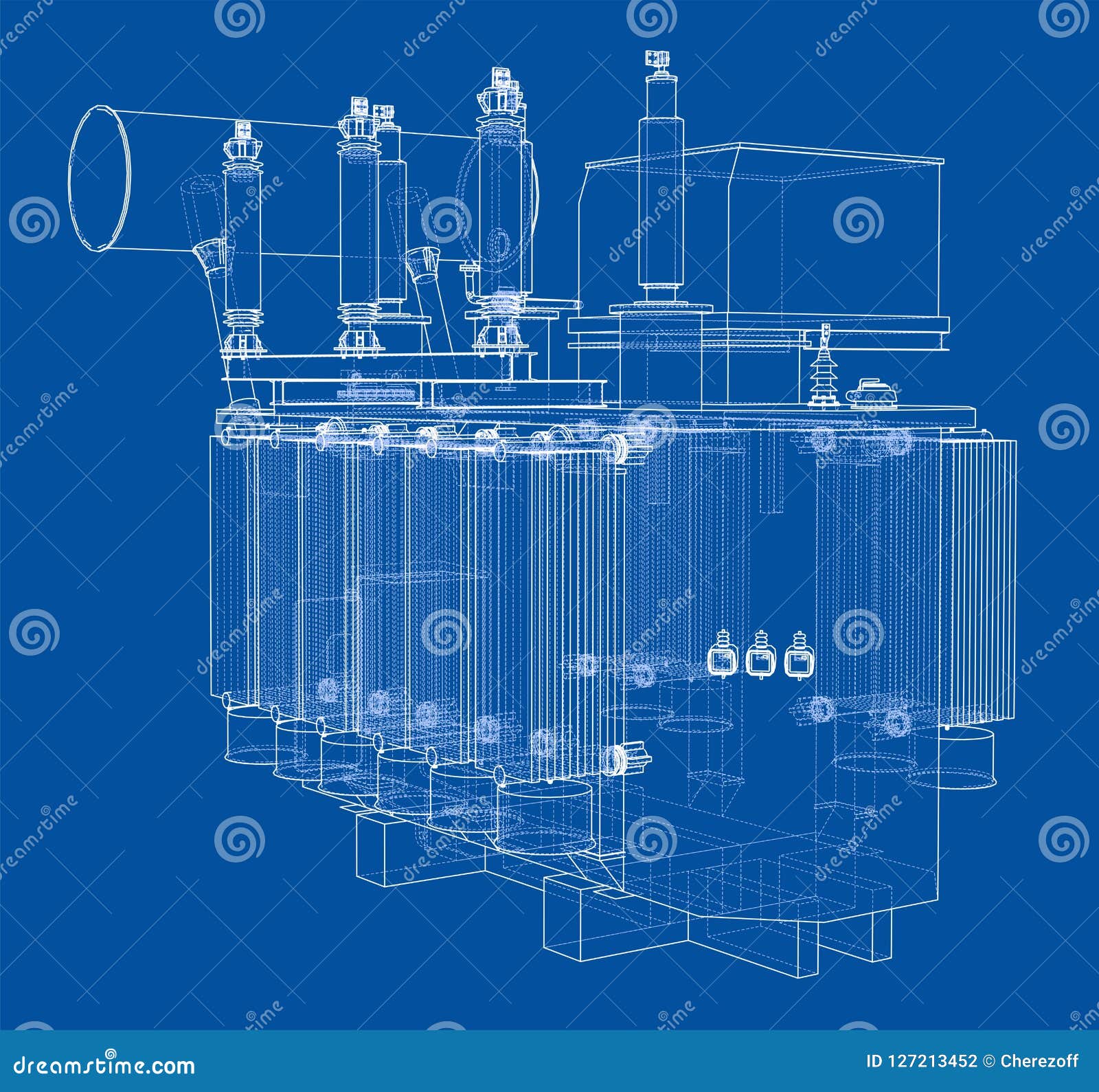 High-voltage Transformer Concept Stock Vector - Illustration of energy ...